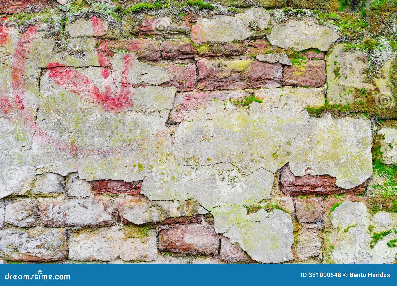 Decayed Brick Graffiti Wall Texture Stock Photo - Image of elemental ...