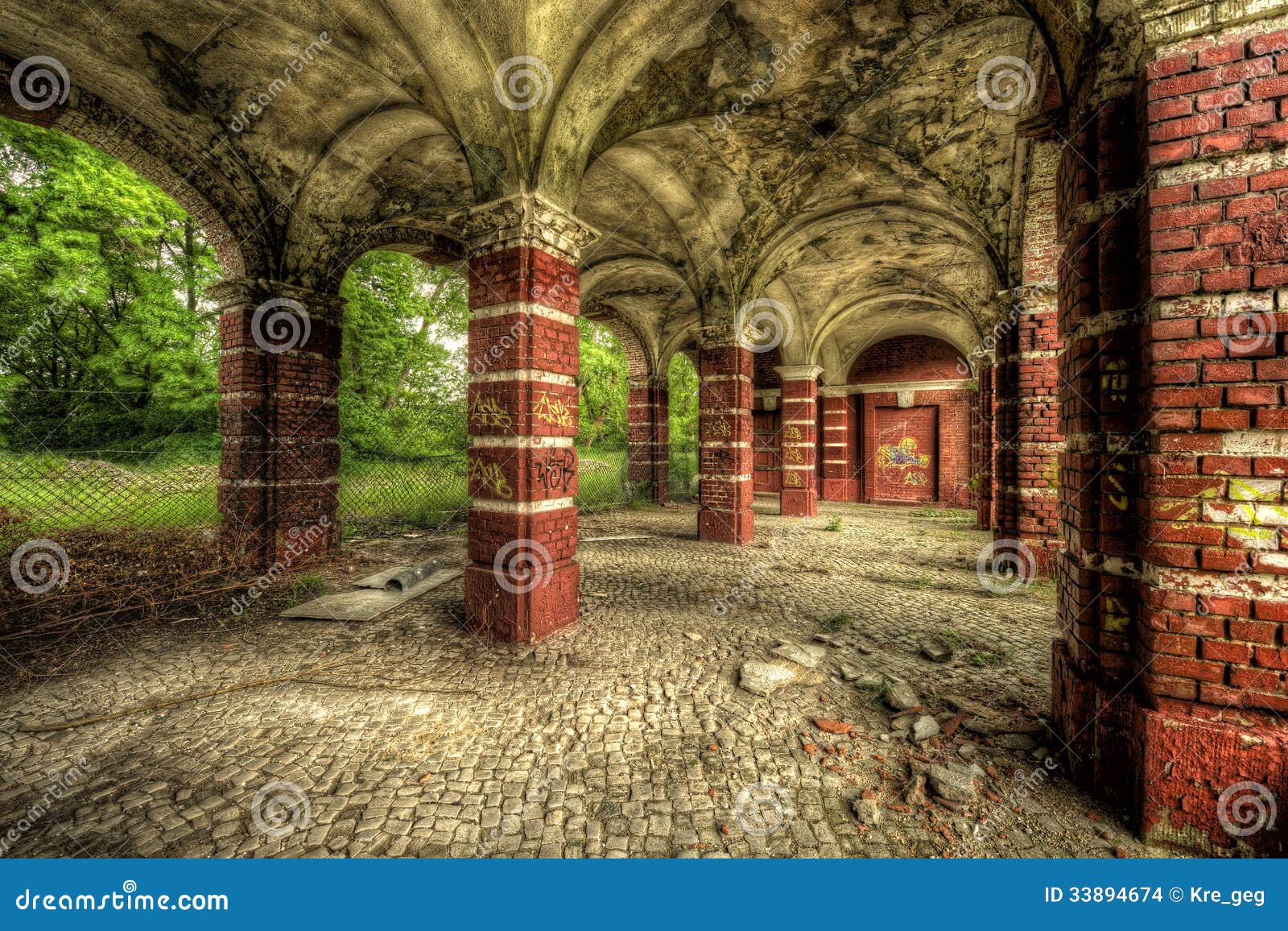 Decayed building stock photo. Image of empty, bricks - 33894674