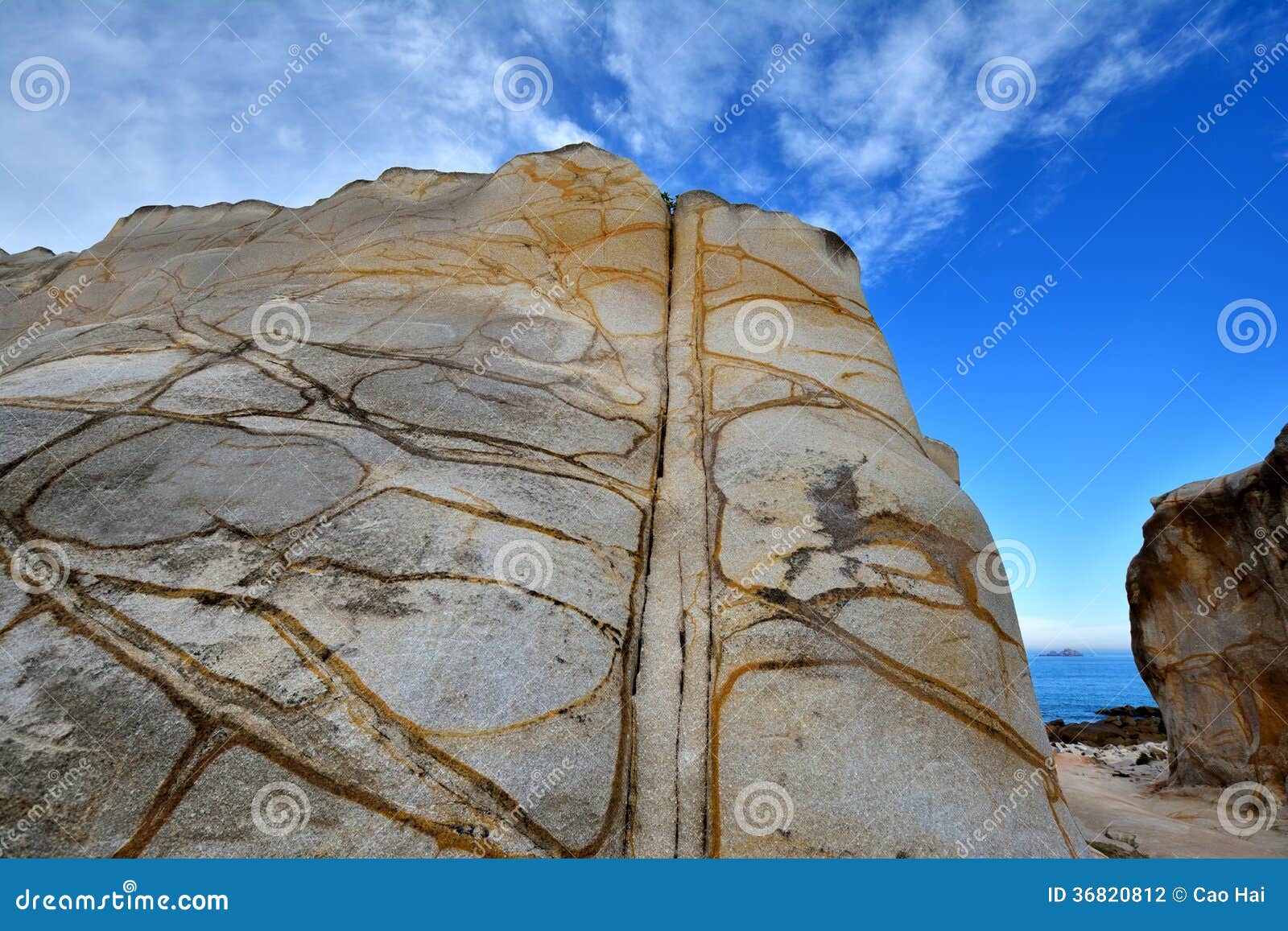 Decayed Granite Rock by Seaside Stock Photo - Image of pattern, seaside ...