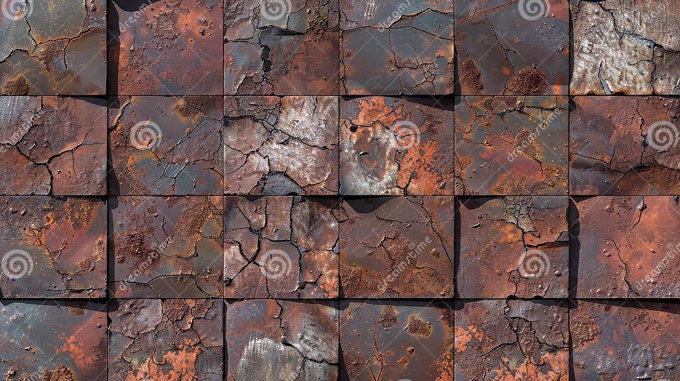 Decayed Metal Surface Displays Rough and Uneven Texture with Rust ...