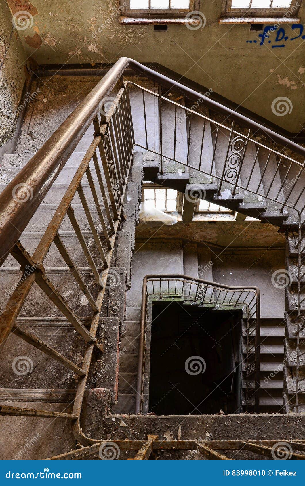 Decayed stairs stock photo. Image of empty, stairs, architecture - 83998010