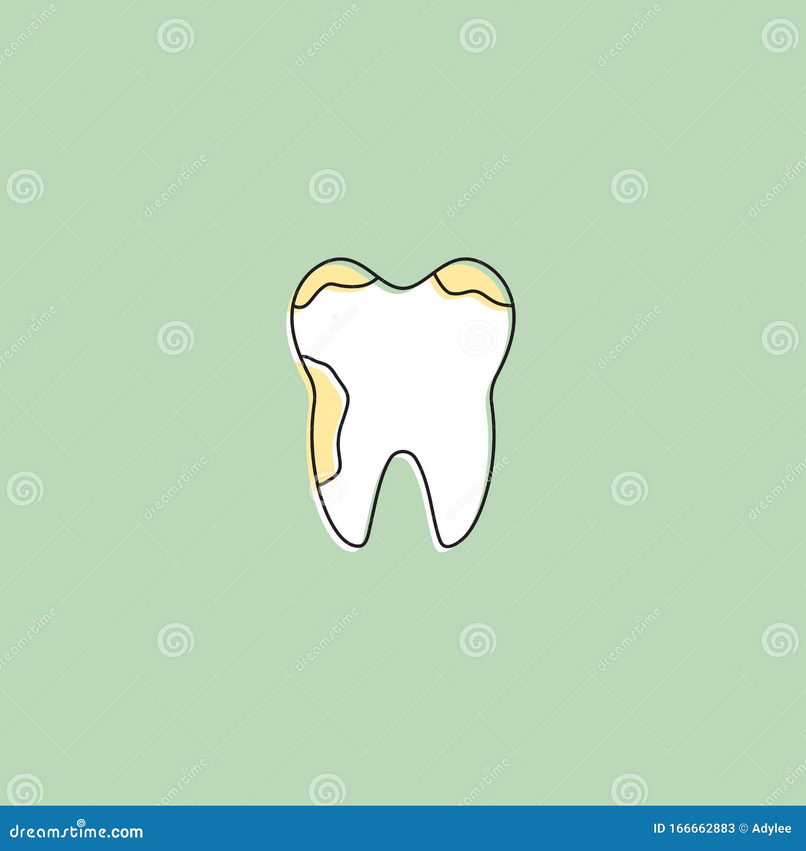 Decayed Teeth Vector Icon Symbol Dental Disease Isolated On White ...