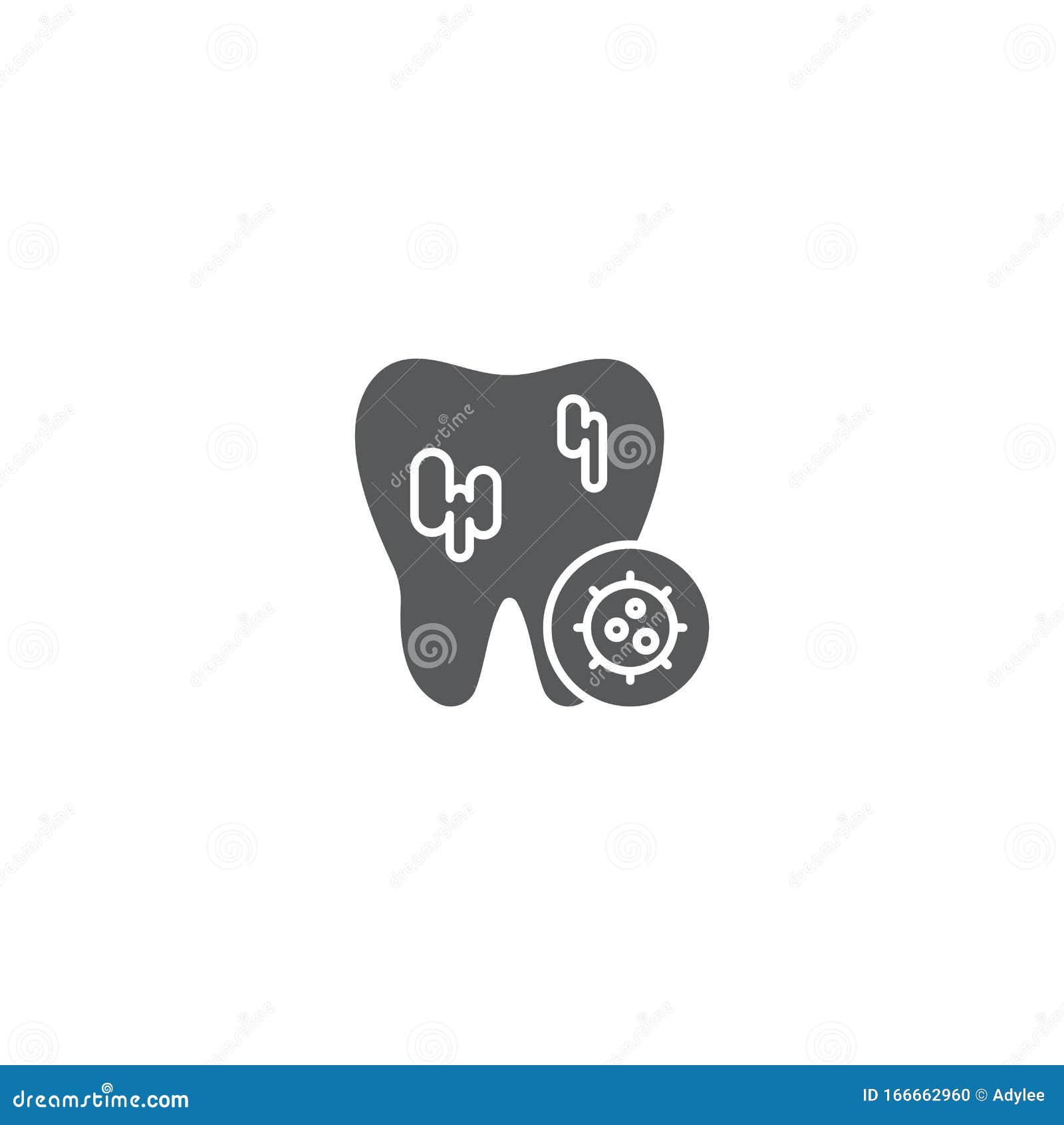 Decayed Teeth Vector Icon Symbol Health And Medical Isolated Background ...