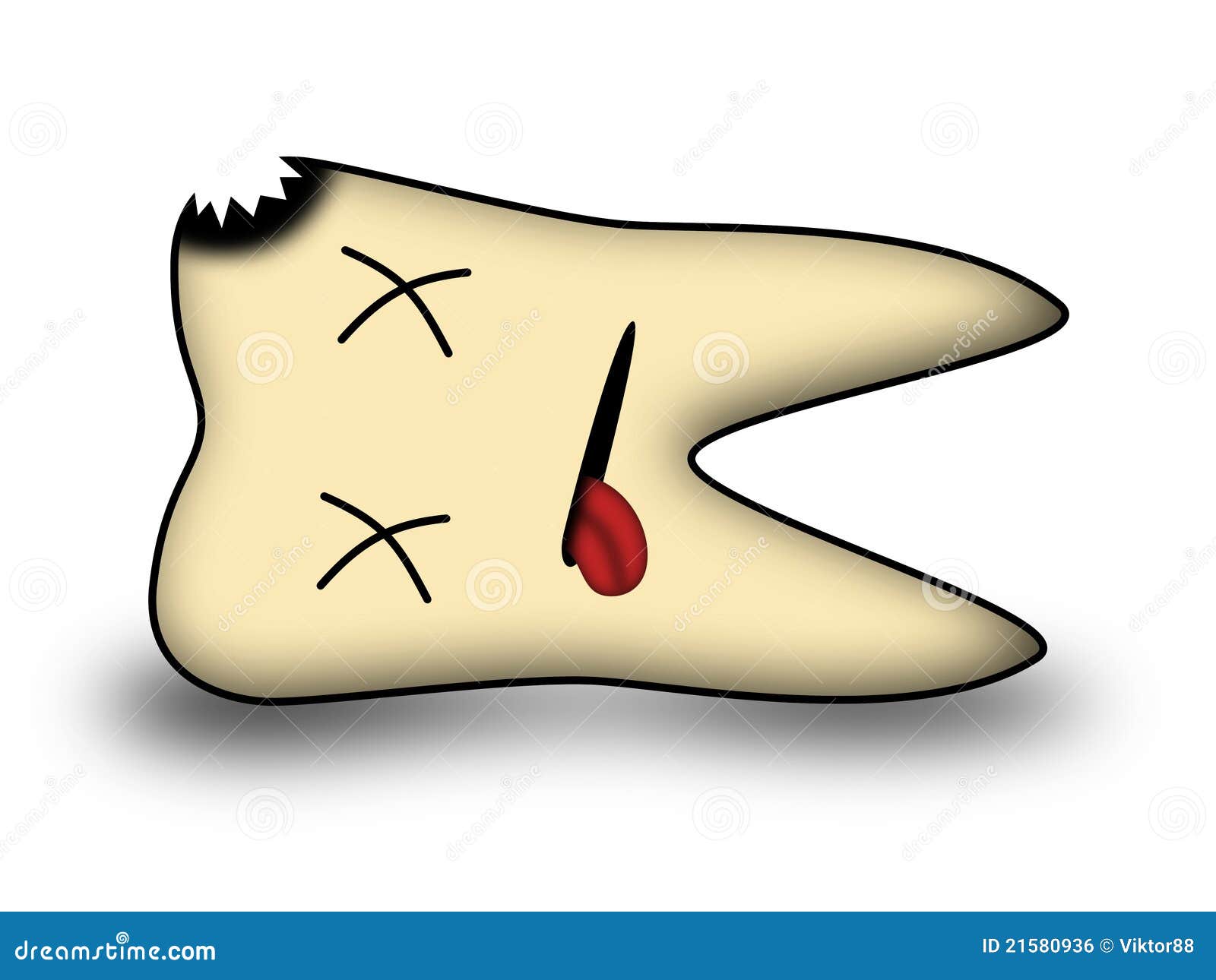 Decayed Tooth Poster Vector Illustration | CartoonDealer.com #227161192