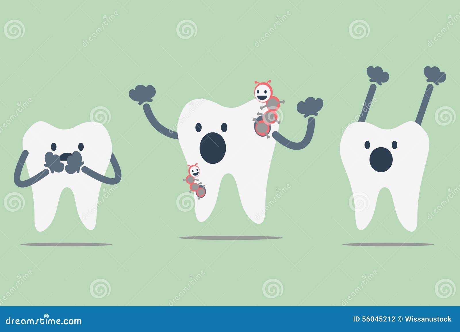 Decayed tooth stock vector. Illustration of problem, hygiene - 56045212