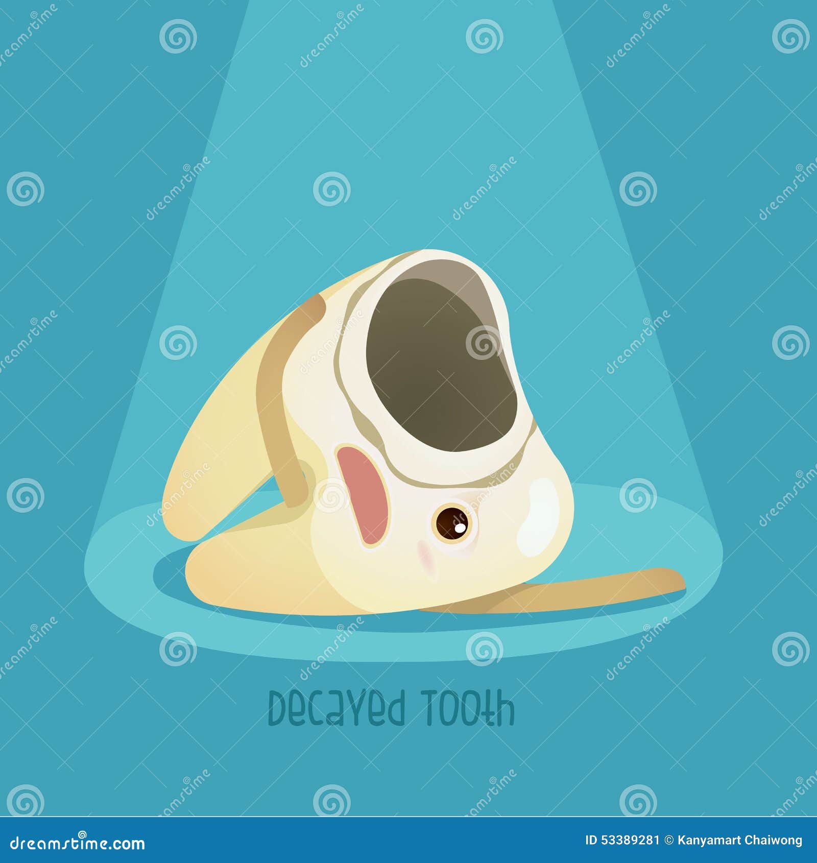Decayed Tooth Poster Vector Illustration | CartoonDealer.com #227161192