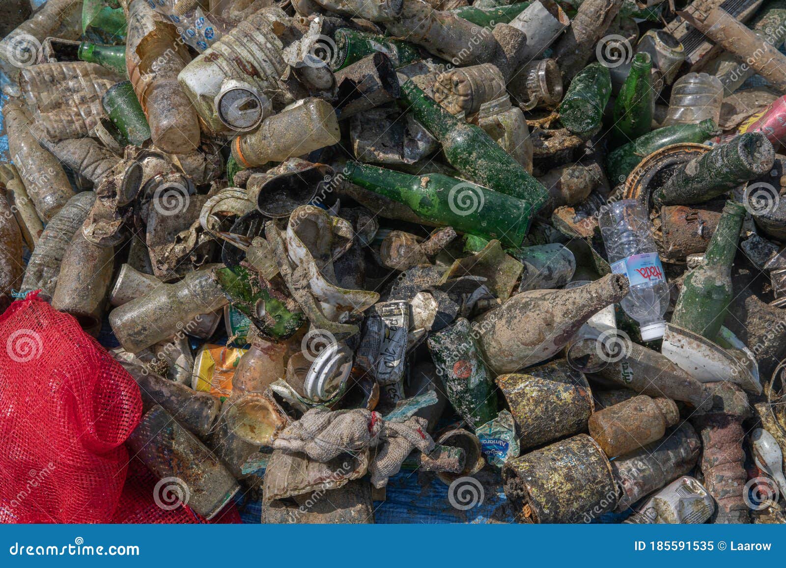 Decayed Waste Materials , Plastic and Cans Waste Stock Image - Image of ...