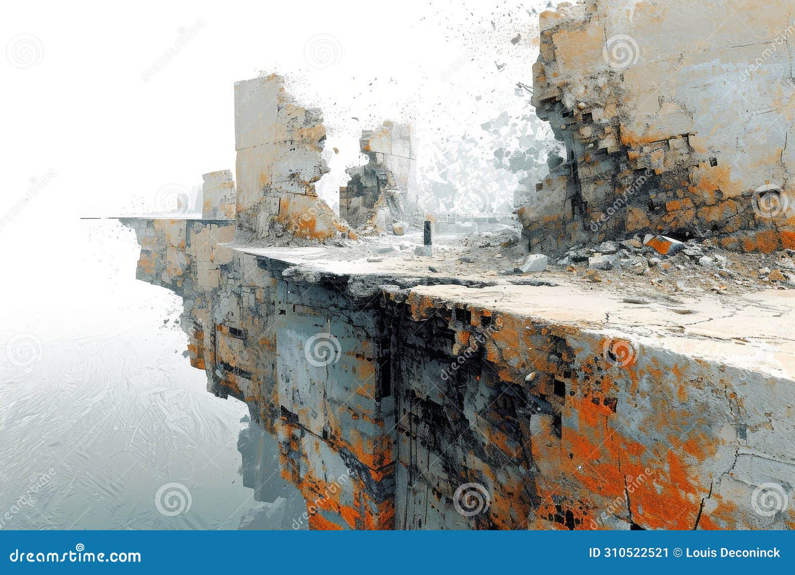 Decaying Architectural Symphony Stock Image - Image of angles, texture ...