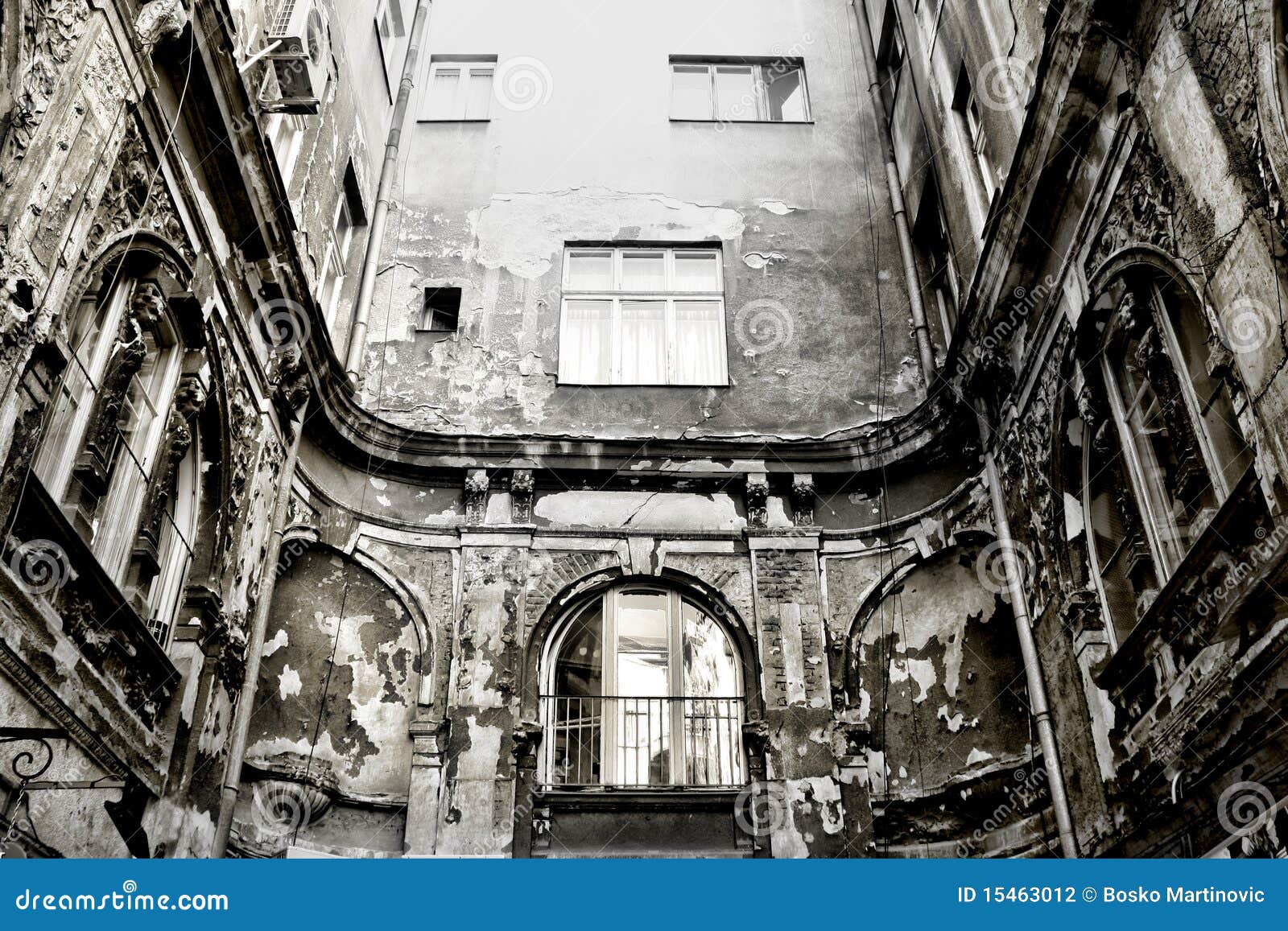 Decaying building stock photo. Image of city, decay, balcony - 15463012