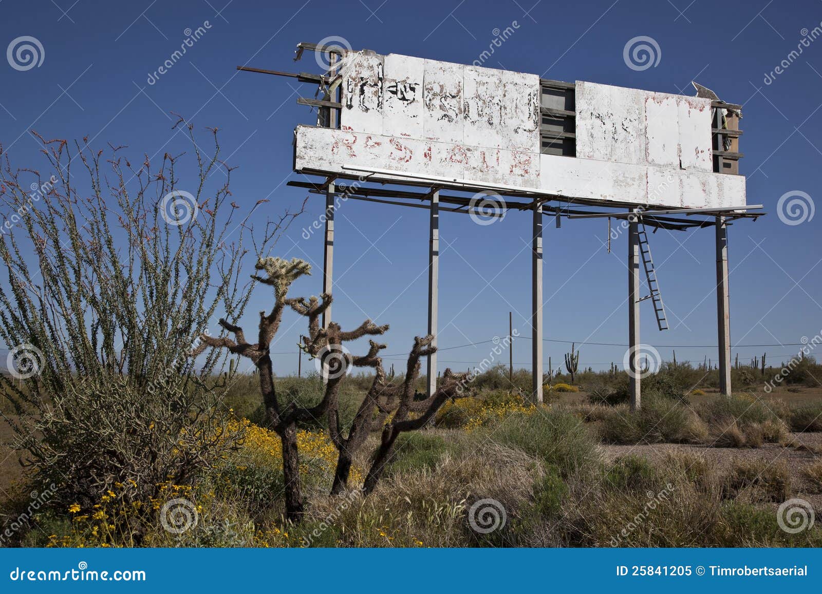 Decaying Desert Sign stock image. Image of sign, posts - 25841205