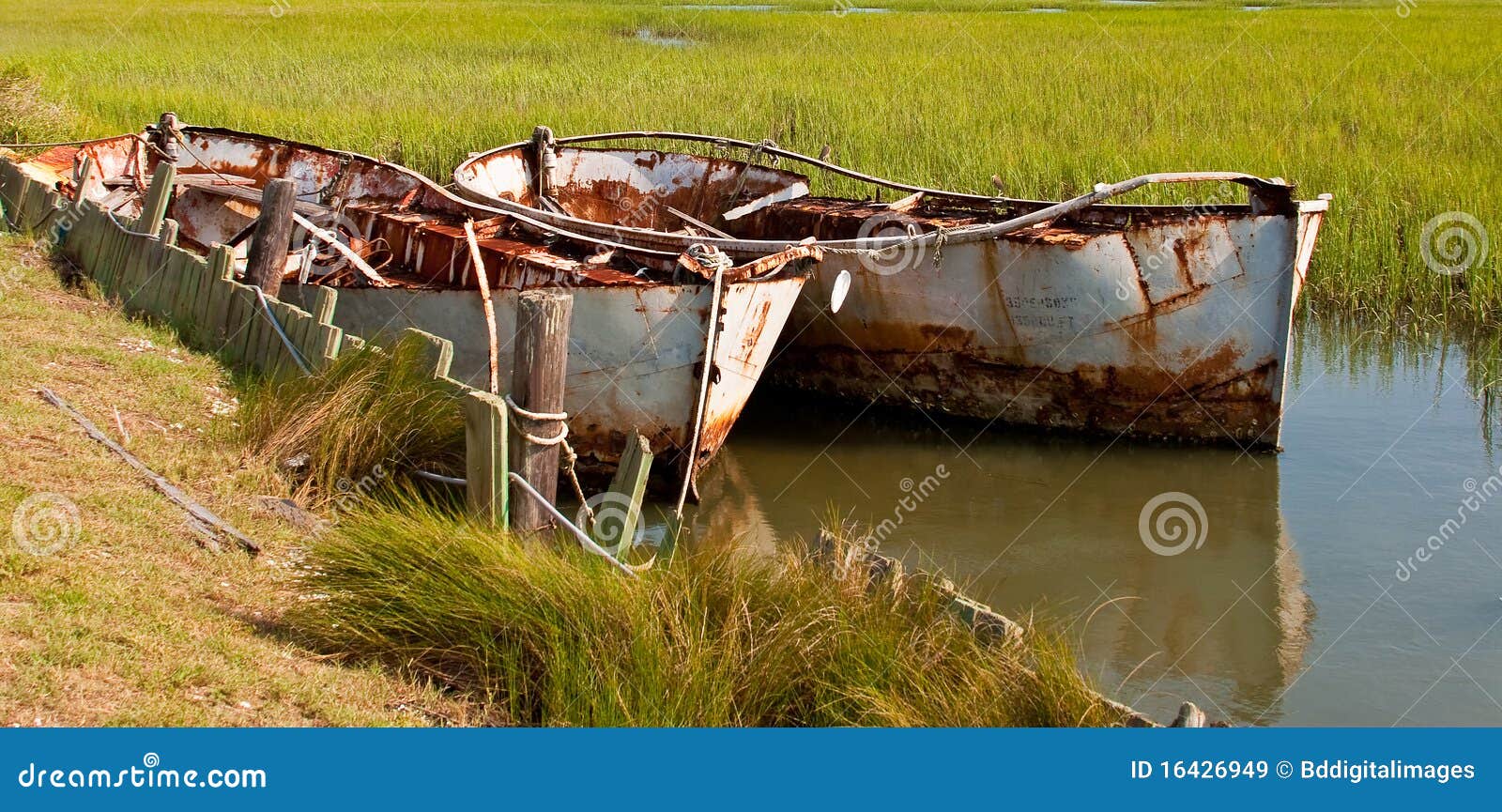 Decaying Fishing Boats stock image. Image of rope, dock - 16426949