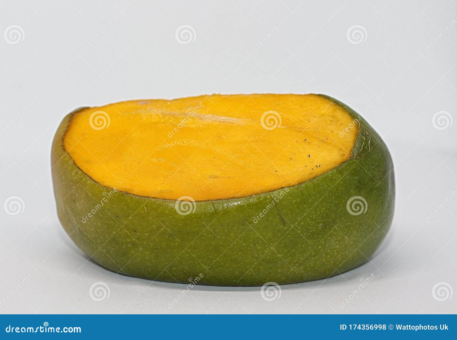 Decaying Mango Fruit Up Close on White Background Stock Photo - Image ...