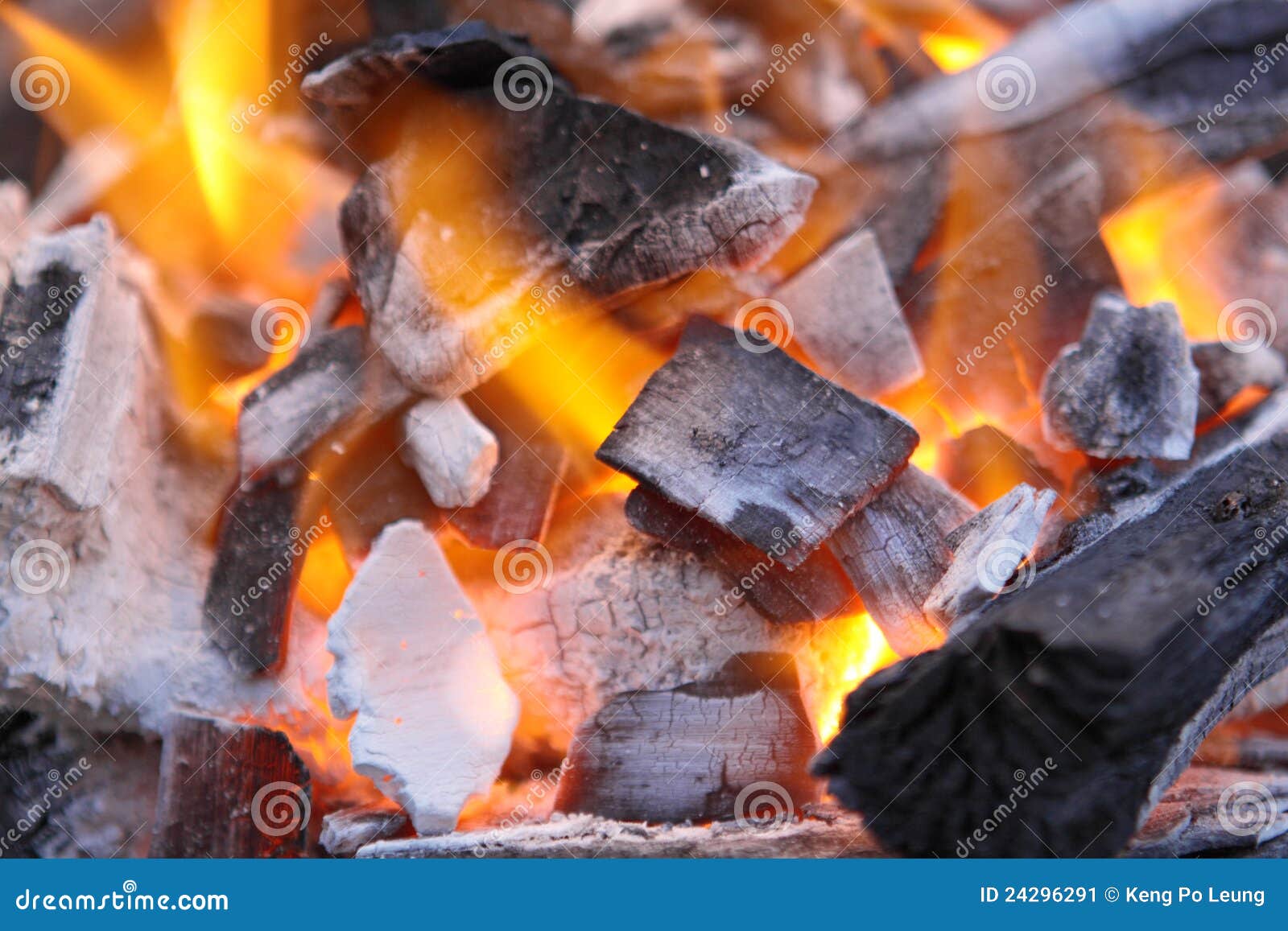 Decaying Red Coals of a Tree in a Fire Stock Image - Image of ...
