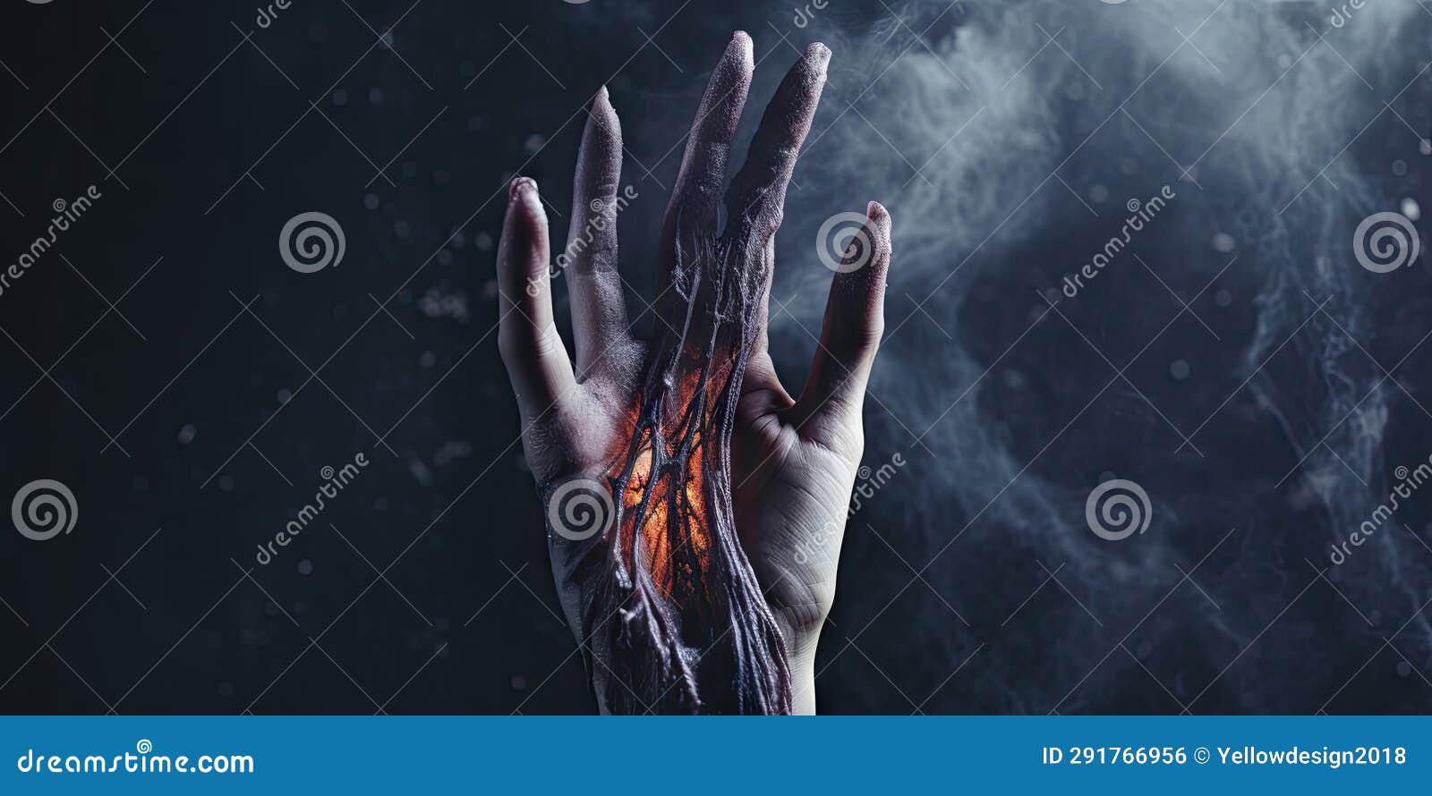Decaying Vampire Hand, Withered by Daylight. AI Generative Stock ...