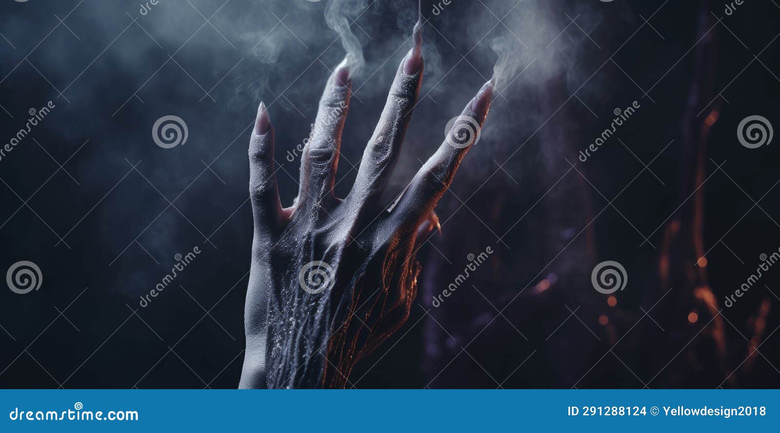 Decaying Vampire Hand, Withered by Daylight. Created by AI Stock ...