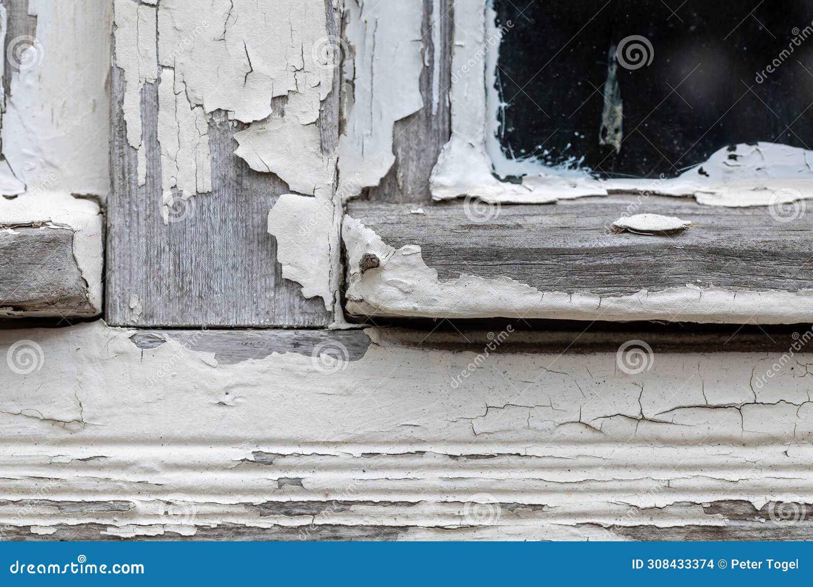 Decaying White Wooden Window Frames: Urgent Replacement Required Stock ...