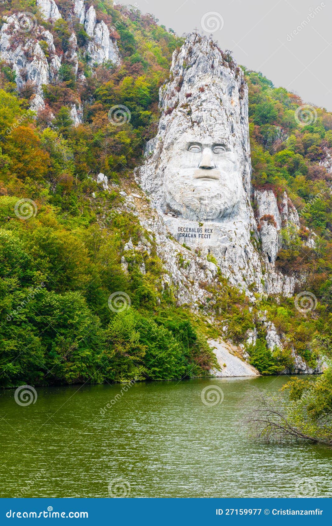 Decebal the rock statue stock image. Image of outdoor - 27159977
