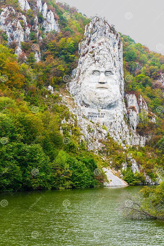 Decebal the rock statue stock image. Image of outdoor - 27159977