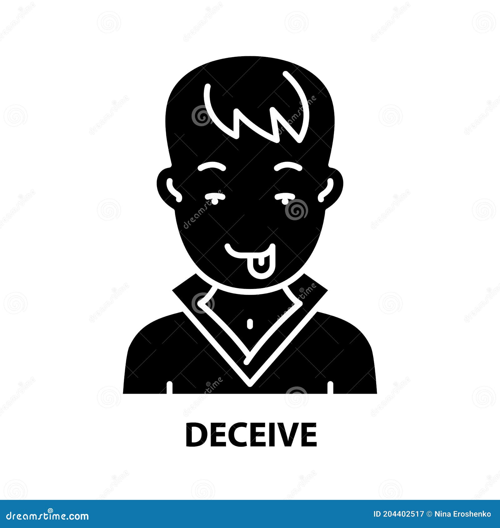 Deceive Icon, Black Vector Sign with Editable Strokes, Concept ...