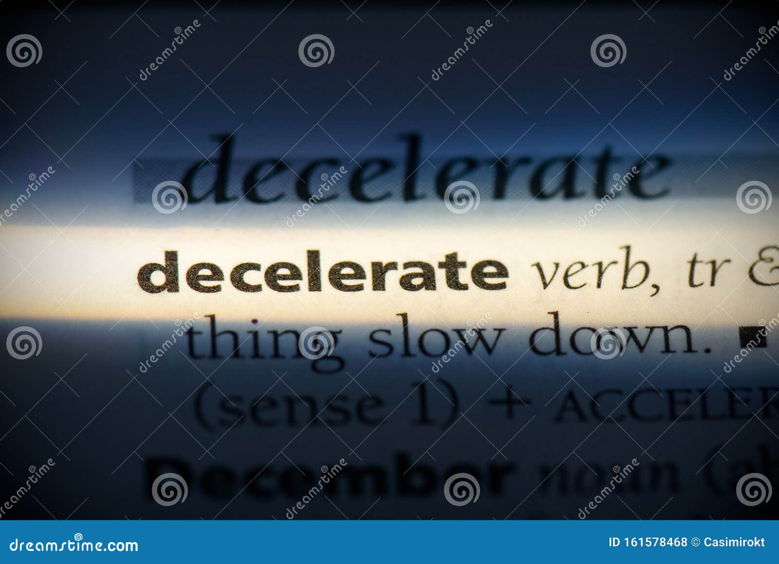 Decelerate stock photo. Image of definition, idea, closeup - 161578468