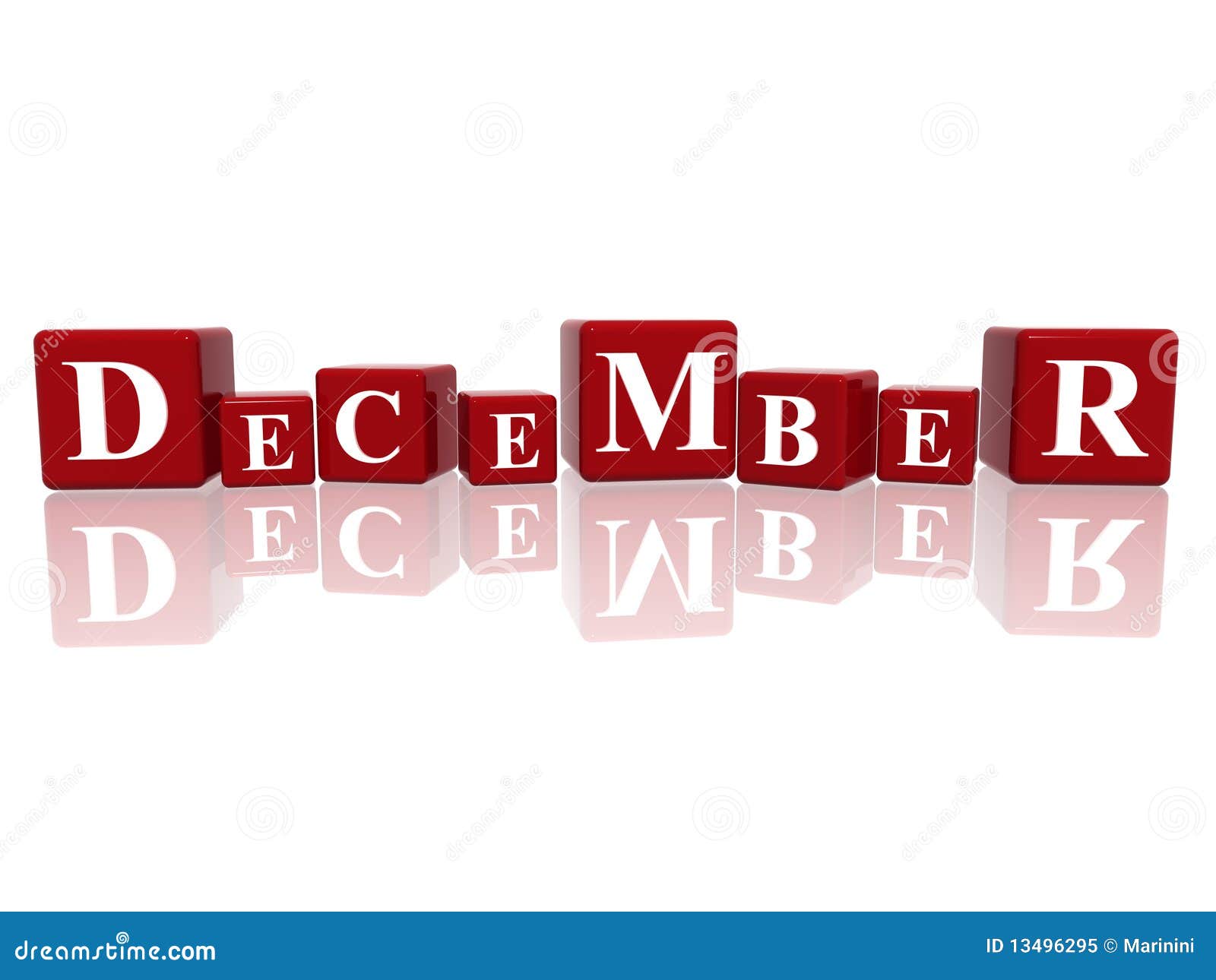 December in 3d cubes stock illustration. Illustration of organizer ...