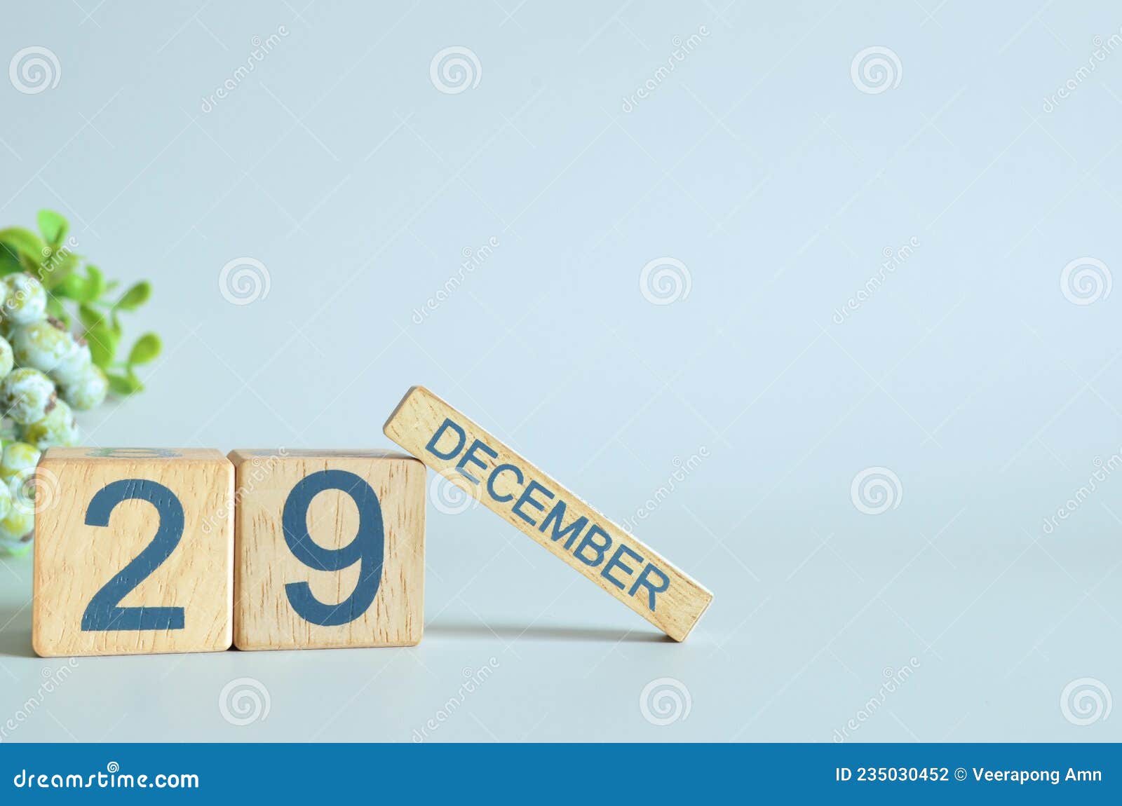 December 29, Calendar Cover Design with Number Cube with Green Fruit on ...