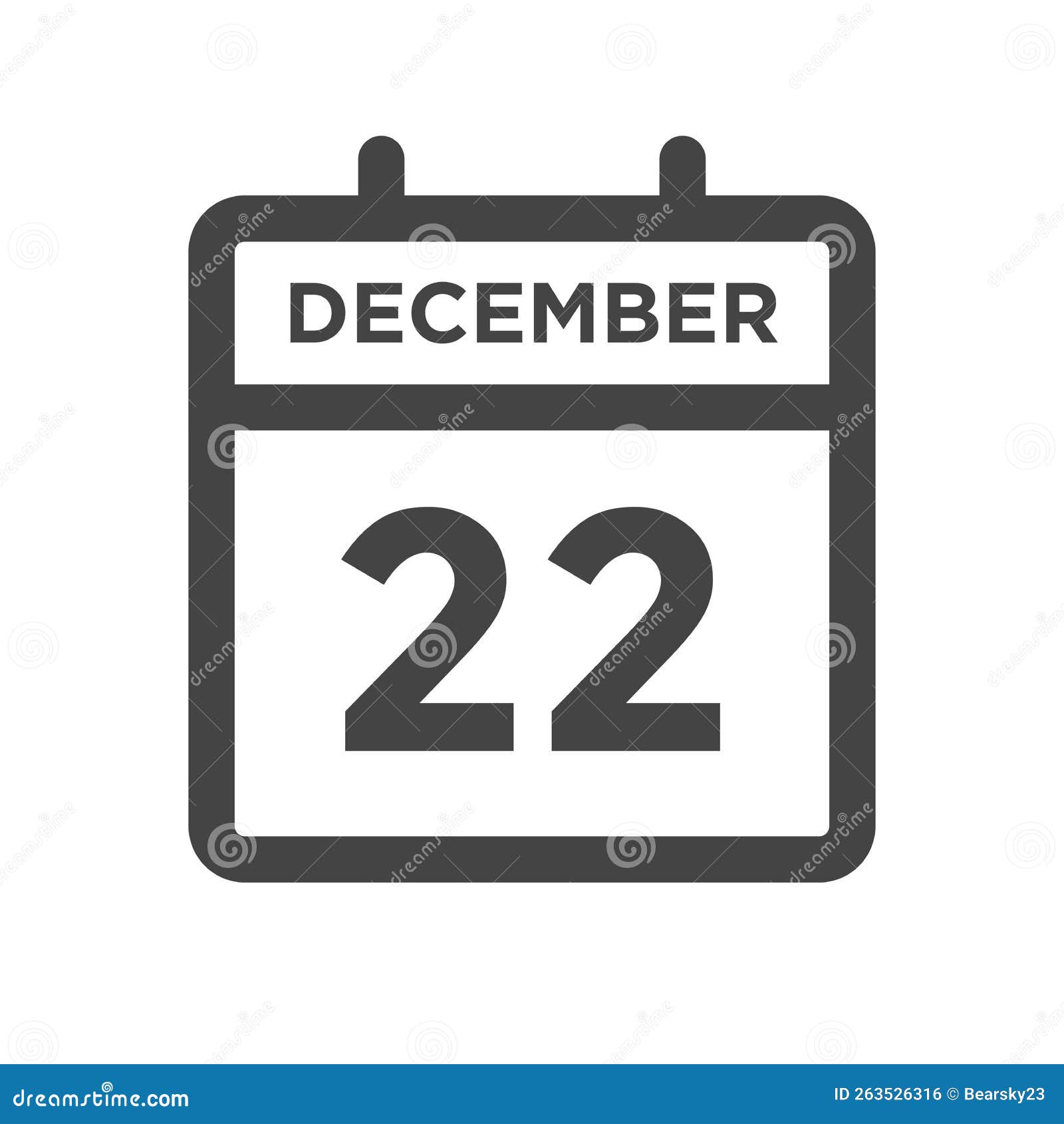 December 22 Calendar Day or Calender Date for Deadlines or Appointment ...