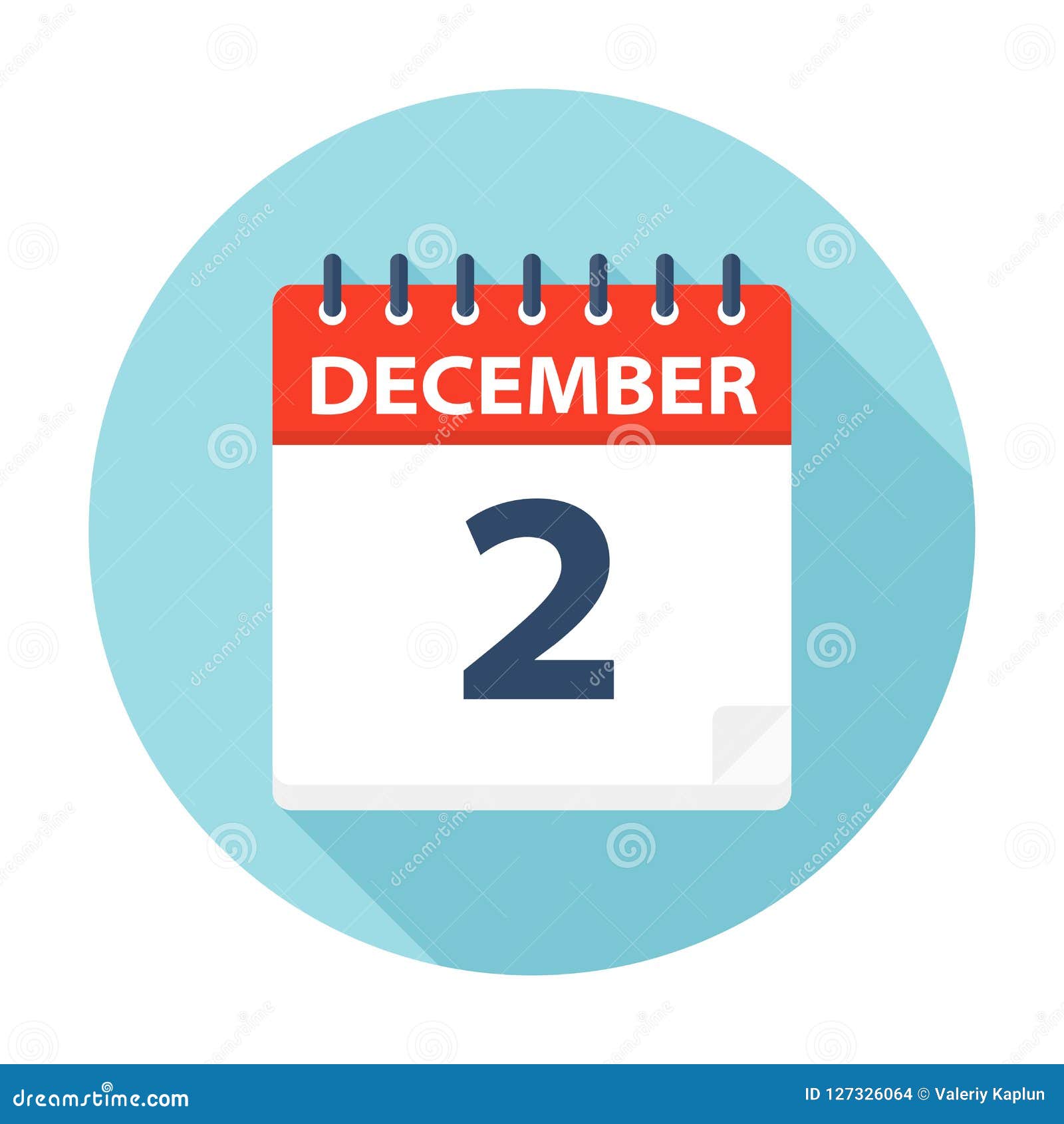 December 2 - Calendar Icon stock illustration. Illustration of page ...