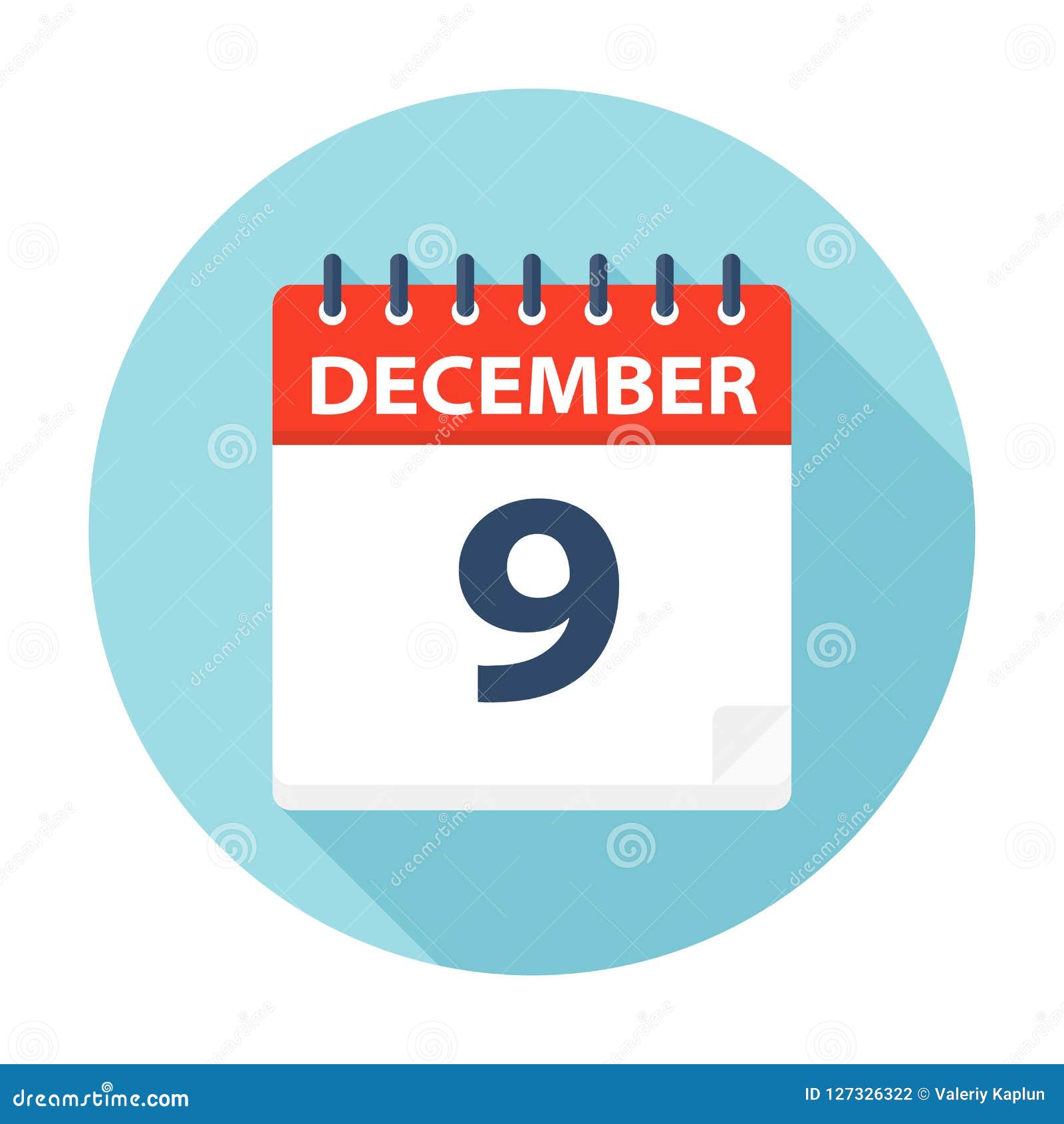 December 9 - Calendar Icon stock illustration. Illustration of leaf ...