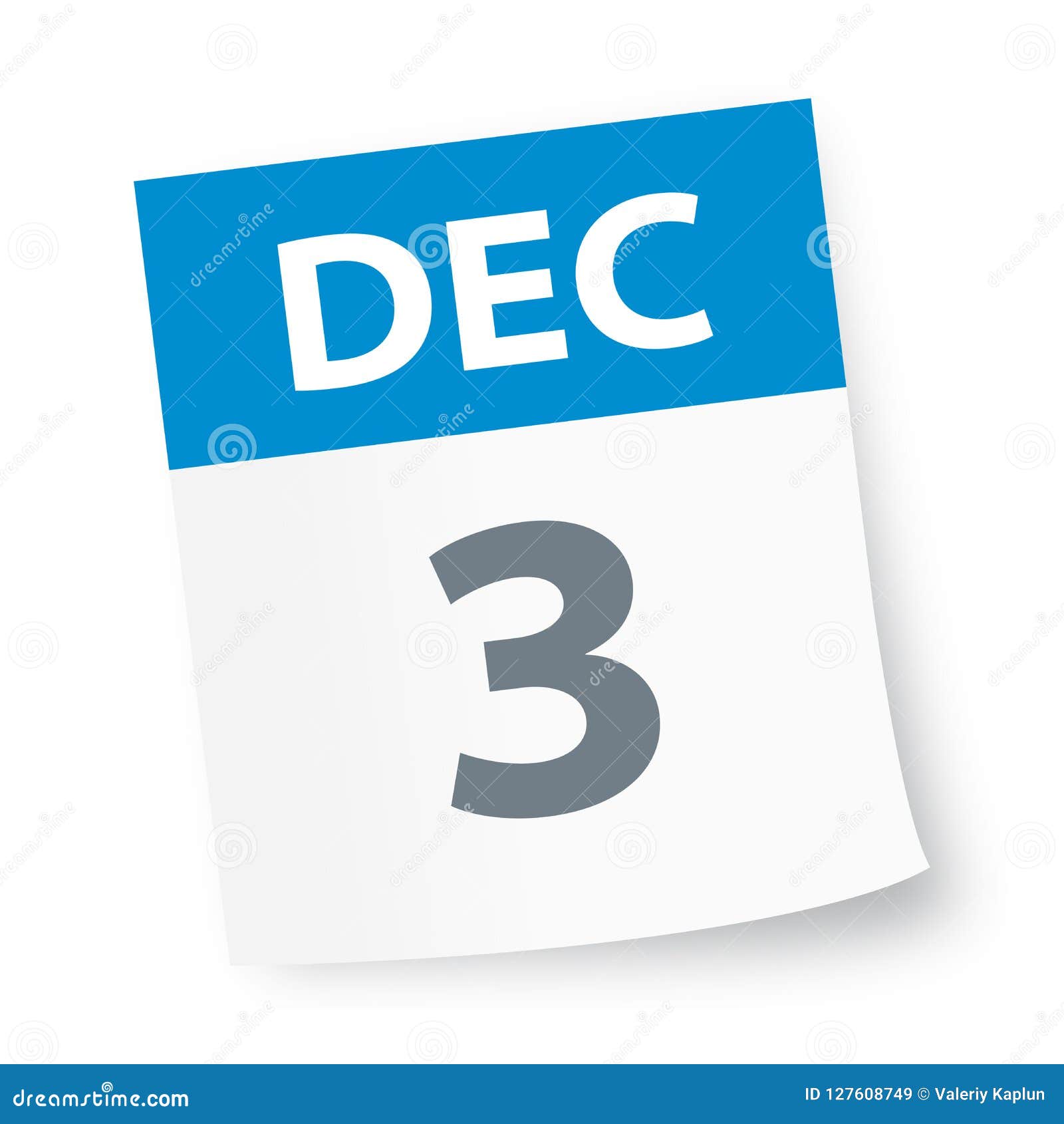 December 3 - Calendar Icon stock illustration. Illustration of isolated ...