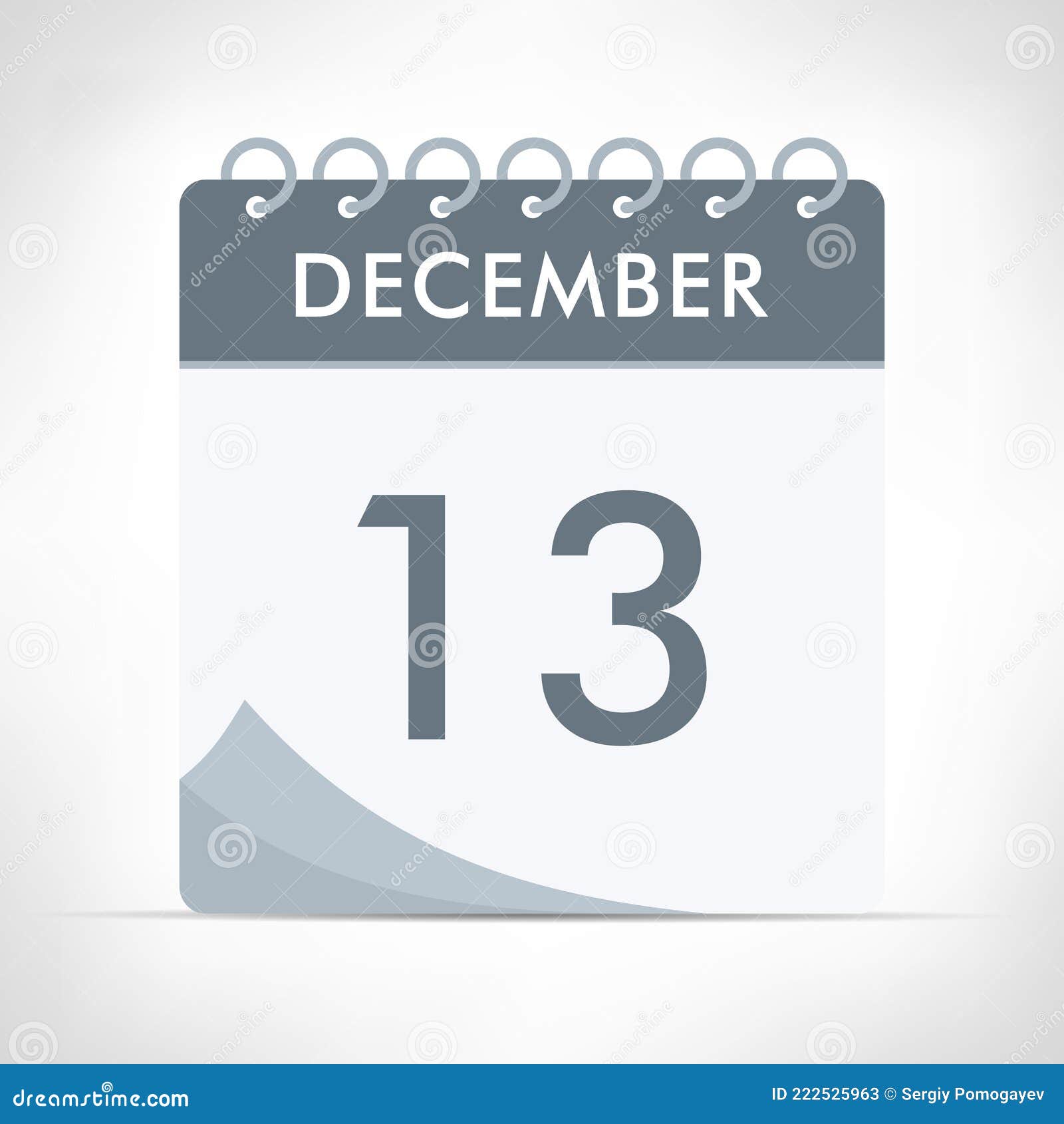 December 13 - Calendar Icon Stock Vector - Illustration of 2022 ...