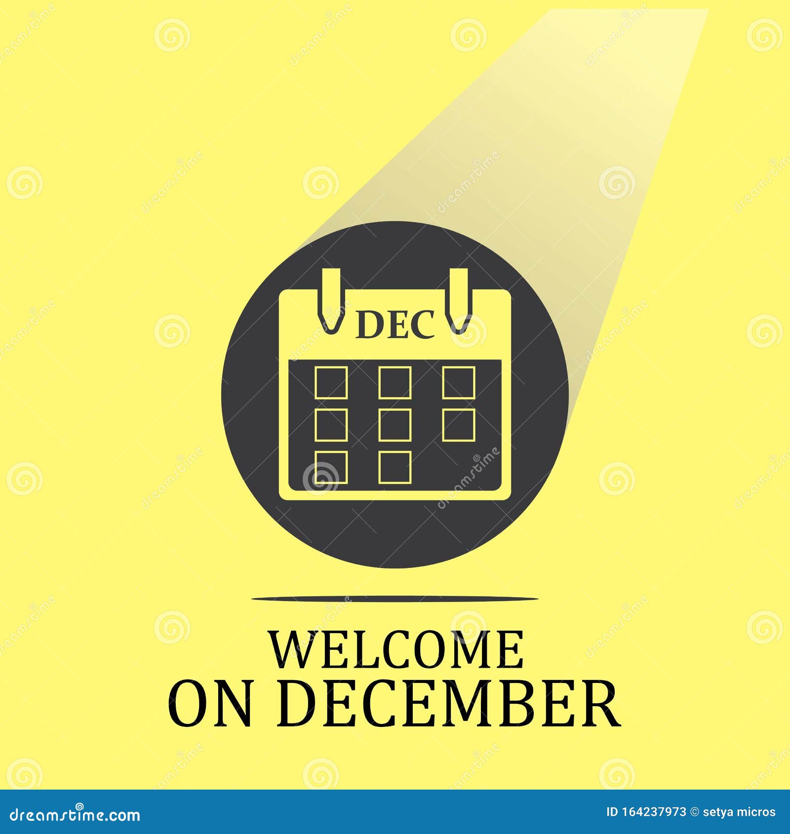 December Calendar Illustration Template Logo and Symbol Vector Stock ...