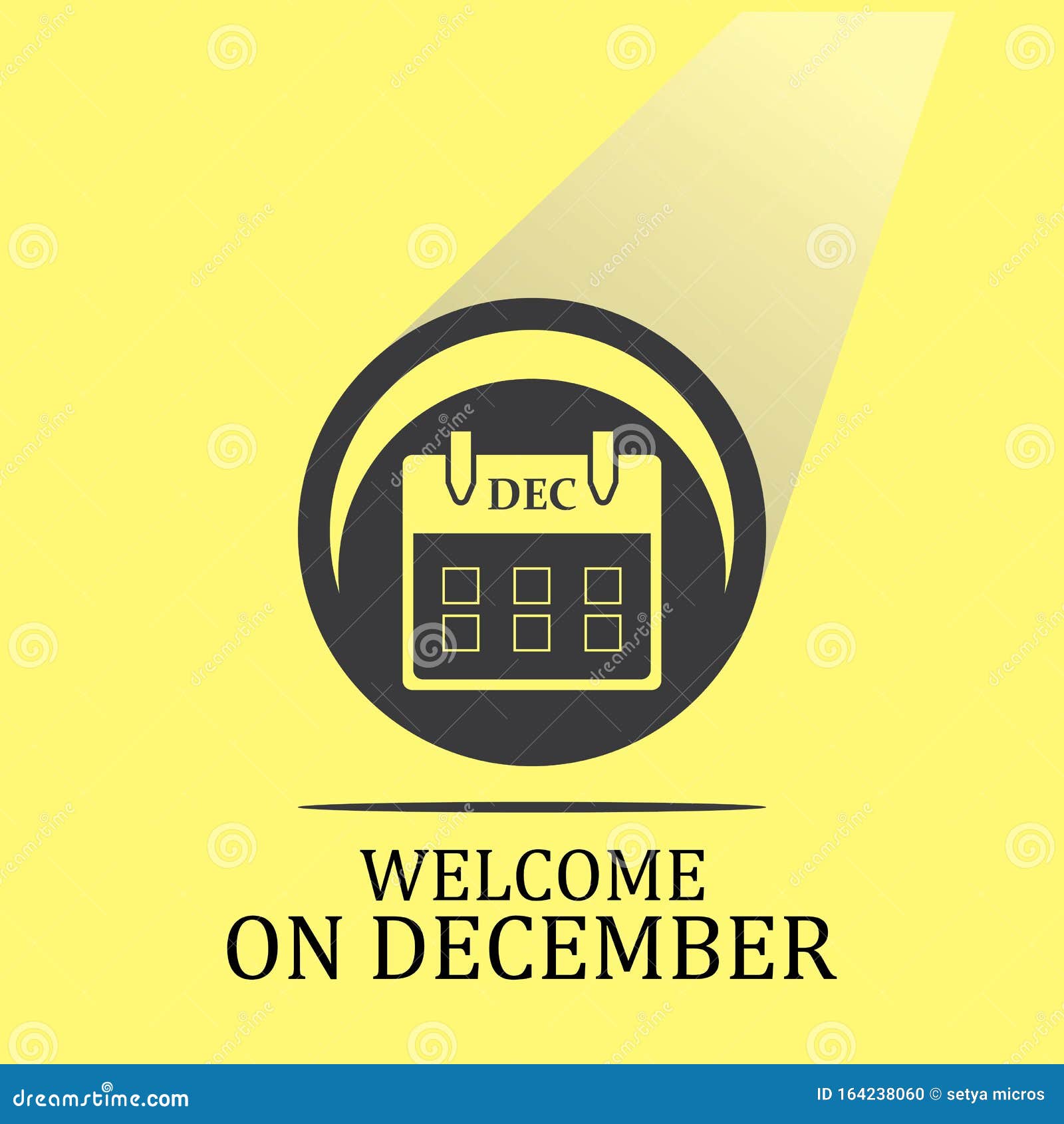 December Calendar Illustration Template Logo and Symbol Vector Stock ...