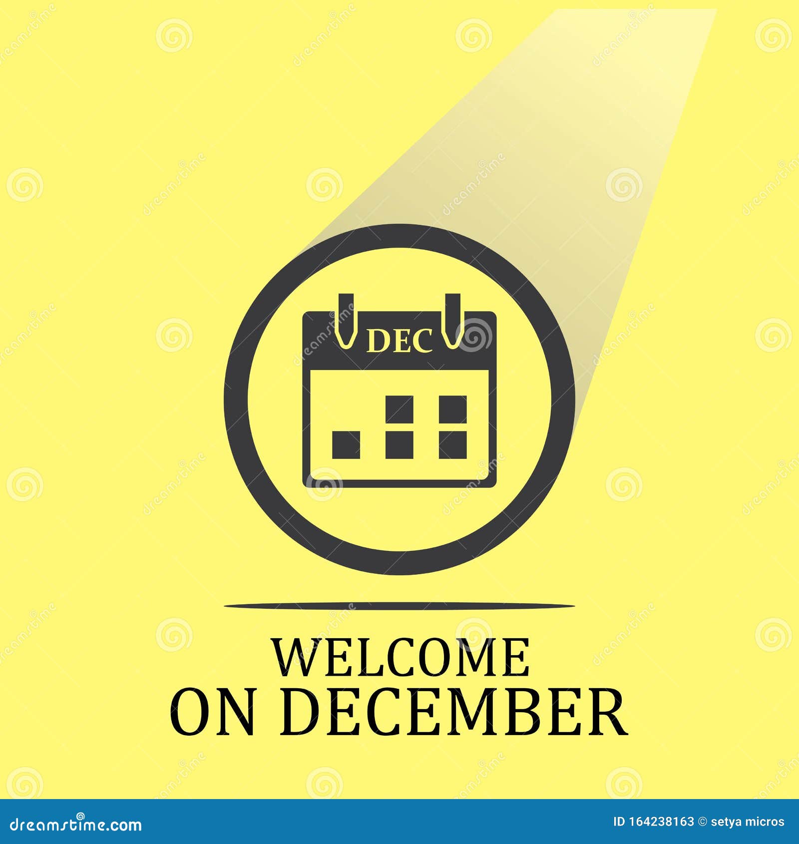 December Calendar Illustration Template Logo and Symbol Vector Stock ...
