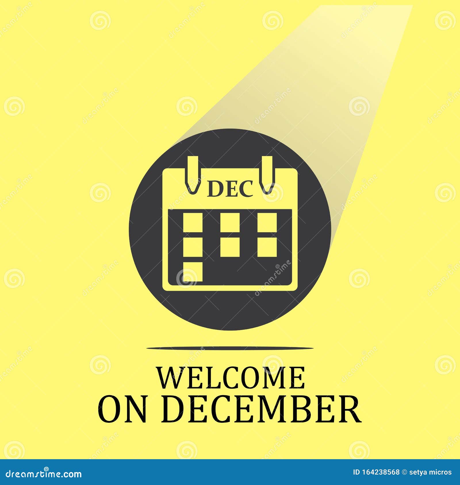 December Calendar Illustration Template Logo and Symbol Vector Stock ...