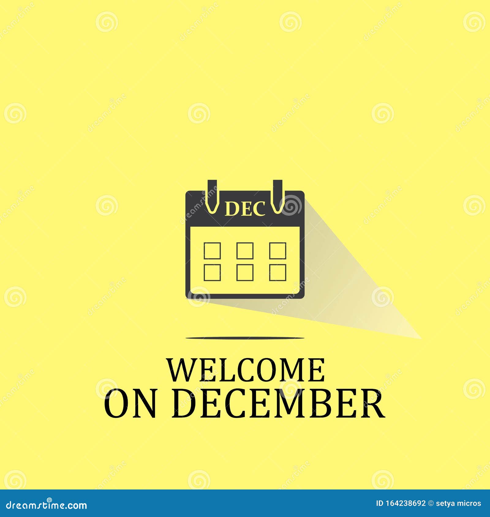 December Calendar Illustration Template Logo and Symbol Vector Stock ...