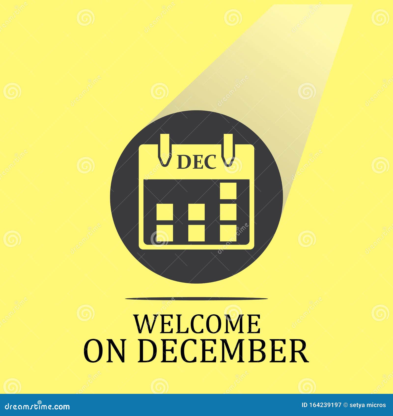 December Calendar Illustration Template Logo and Symbol Vector Stock ...