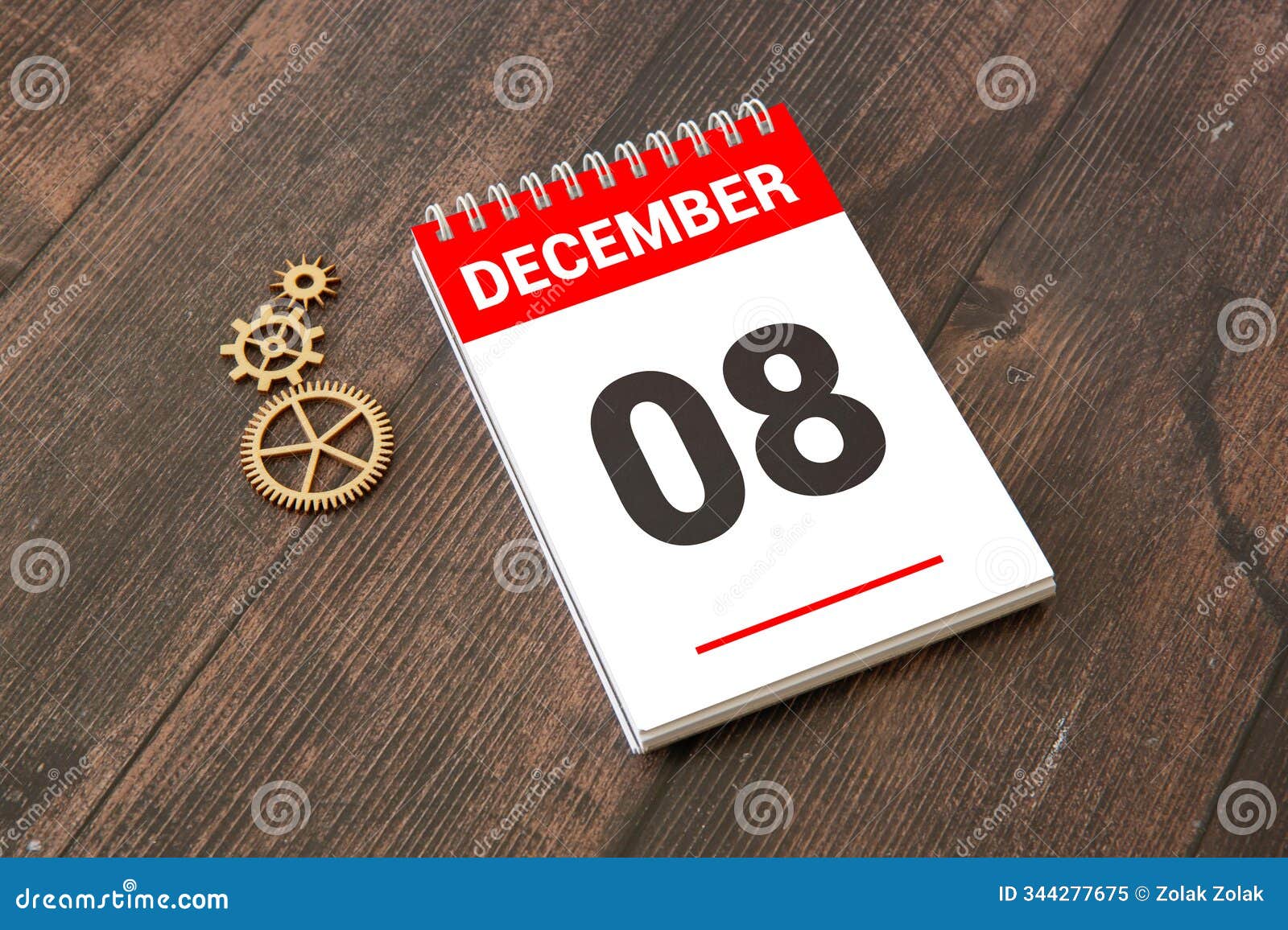 December 8 Calendar. Part of a Set Stock Image - Image of note, date ...