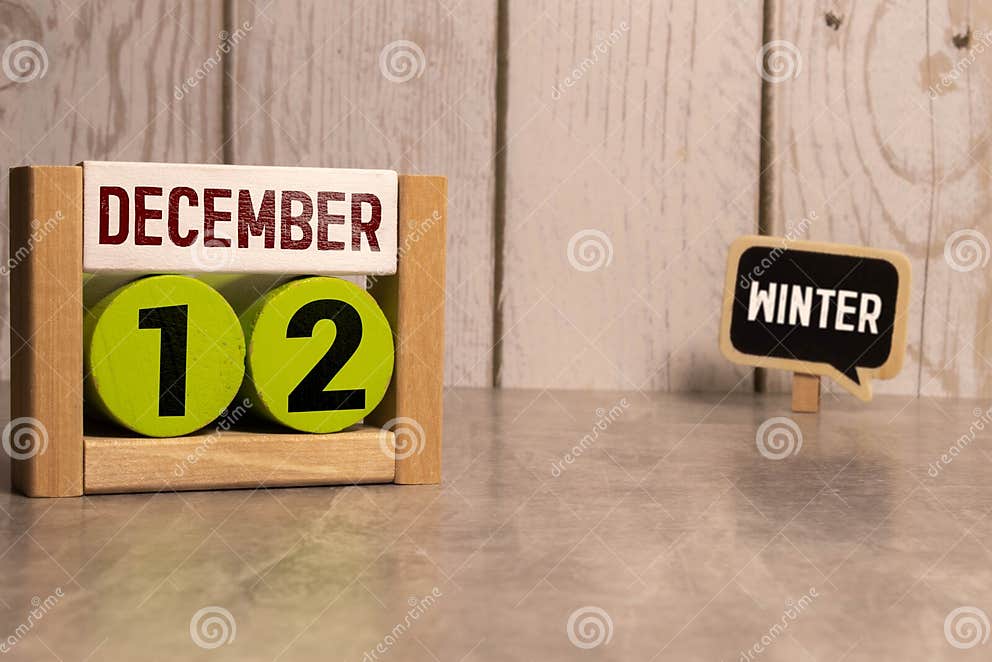 December 12 Calendar. Part of a Set, Concept Stock Image - Image of ...