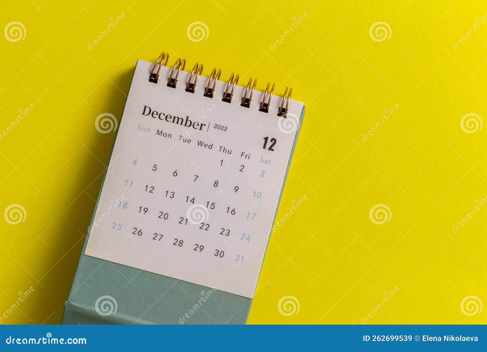 December 2022 Calendar for Planning for Every Day. Stock Image - Image ...