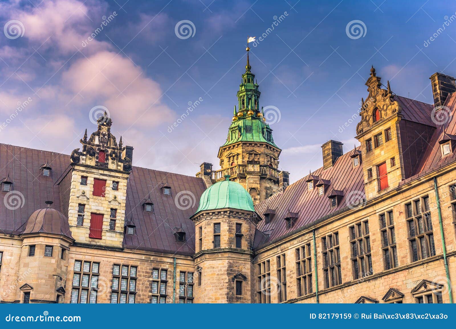 December 03, 2016: Corner of the Inner Courtyard of Kronborg Castle ...