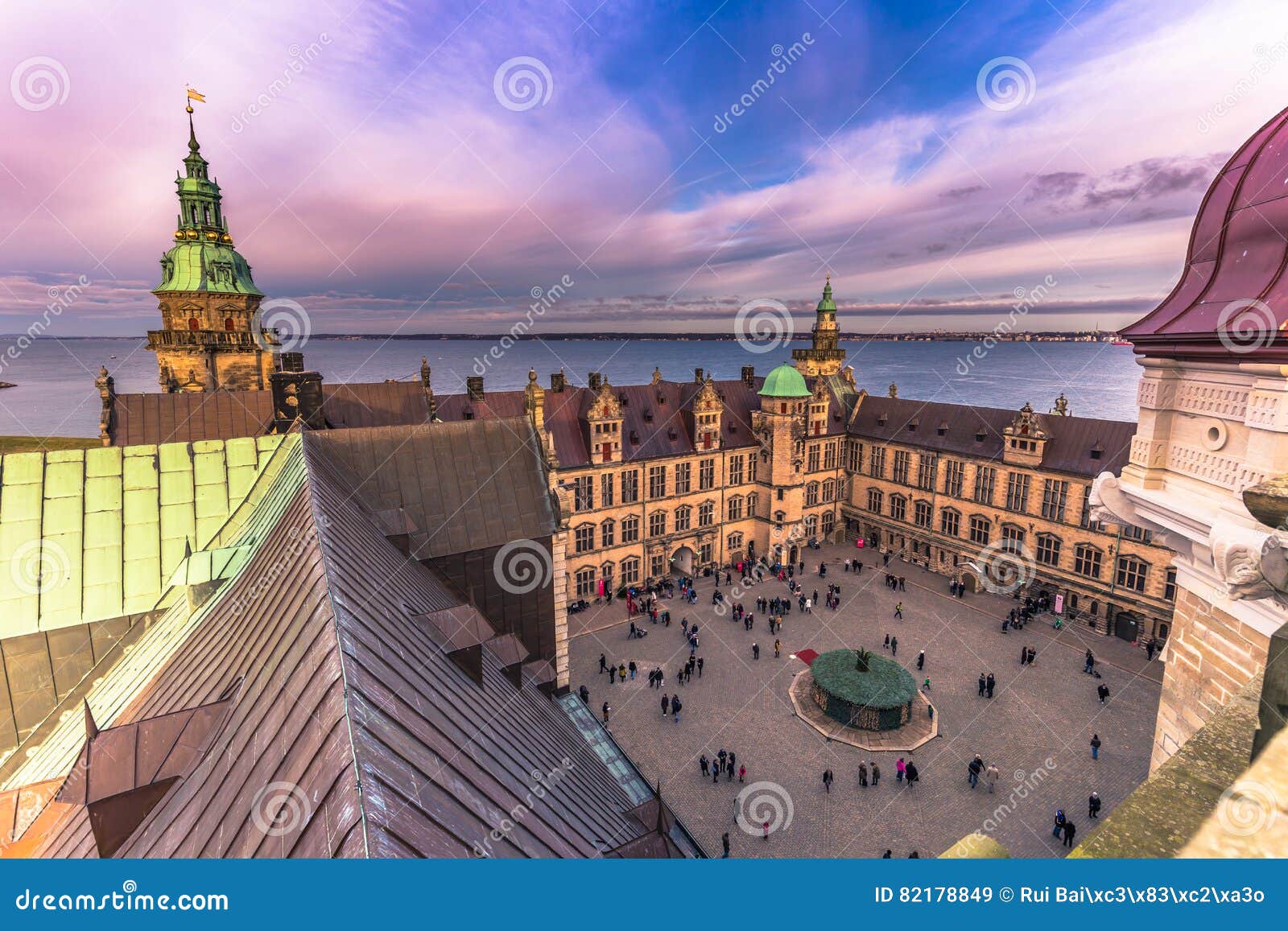 December 03, 2016: Courtyard of Kronborg Castle, Denmark Editorial ...