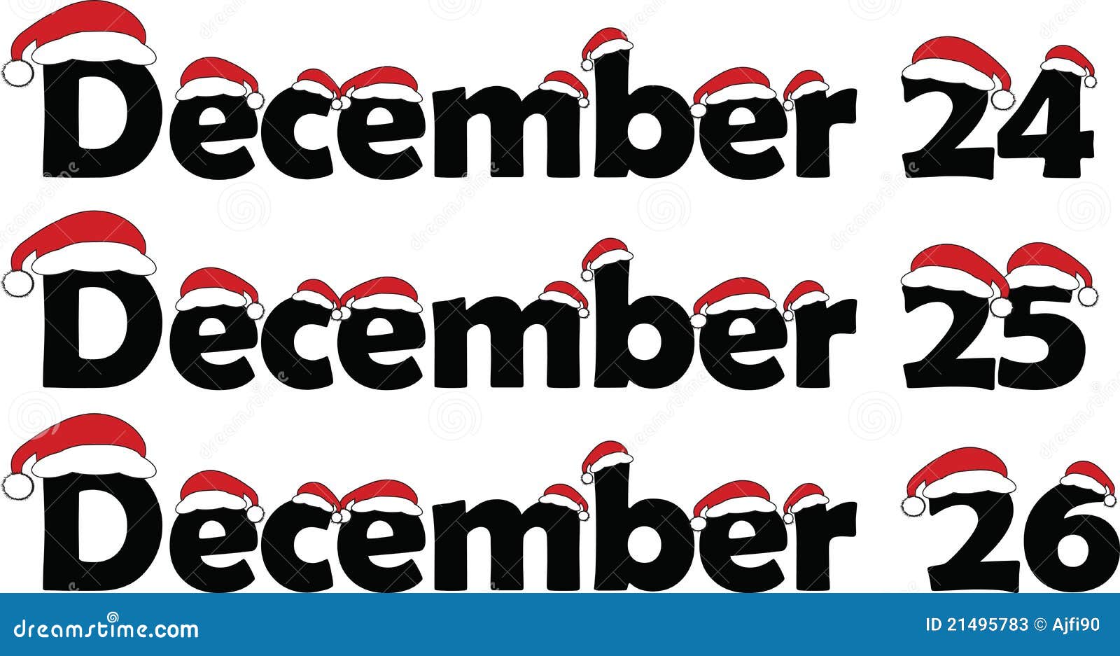 December dates stock vector. Illustration of christmas - 21495783