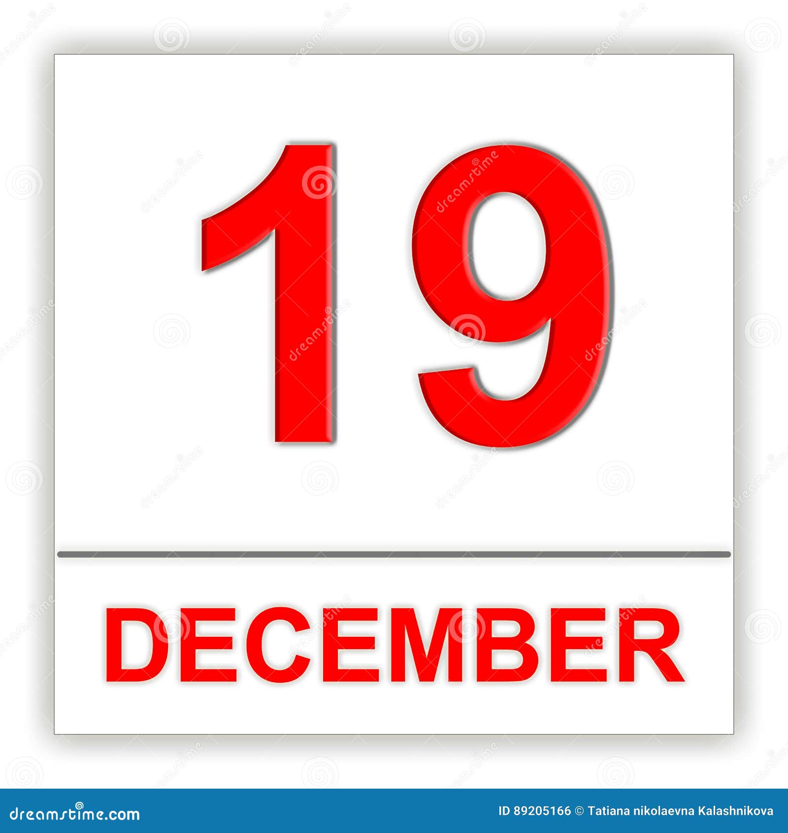 December 19. Day on the Calendar Stock Illustration - Illustration of ...