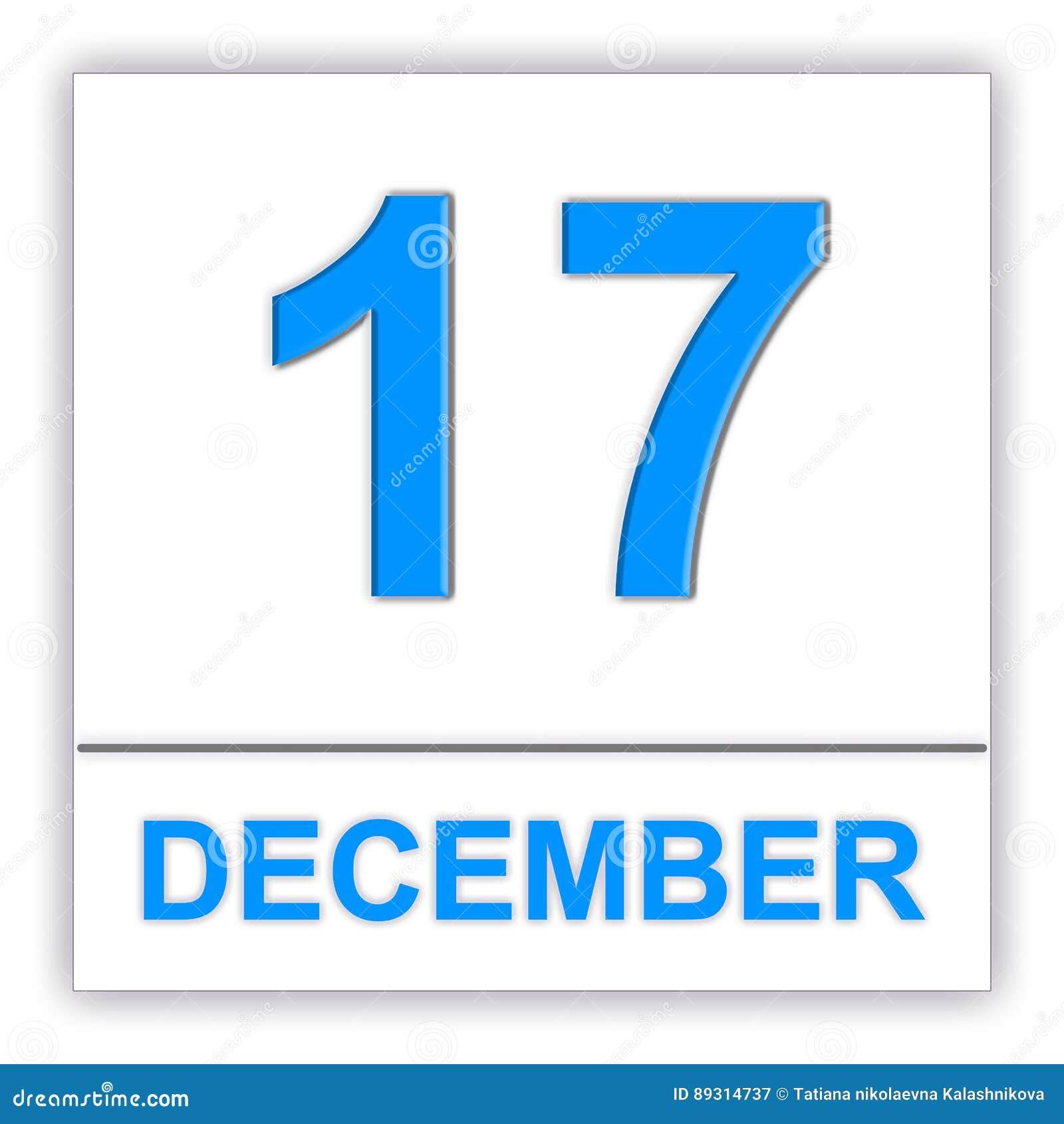 December 17. Day on the Calendar Stock Illustration - Illustration of ...