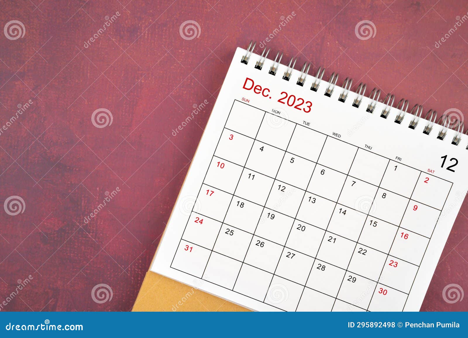 December 2023 Desk Calendar Stock Photo - Image of concepts, calendar ...