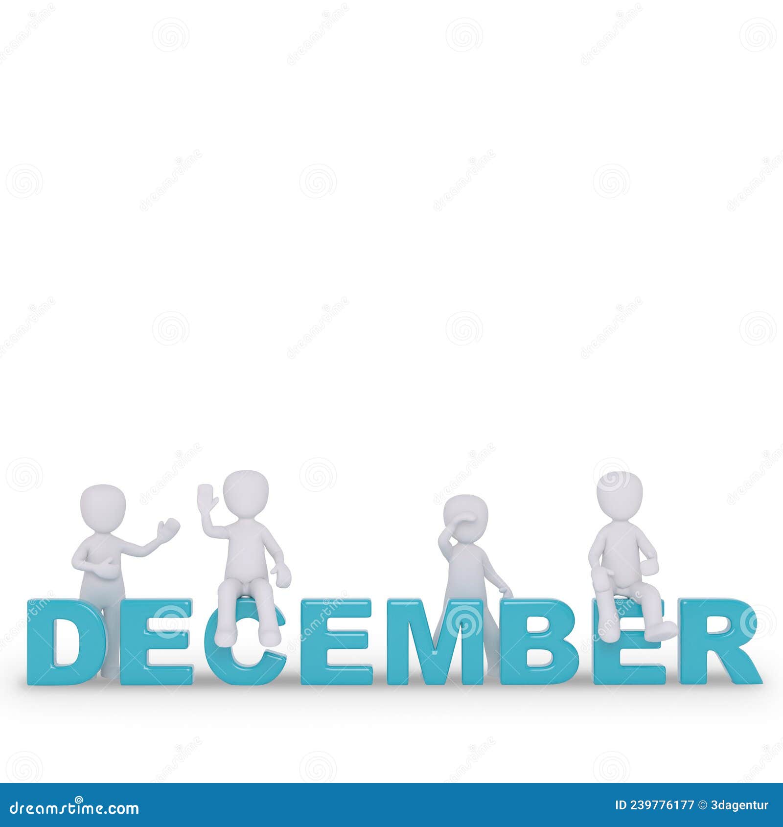 December is End of the Year Stock Illustration - Illustration of blue ...