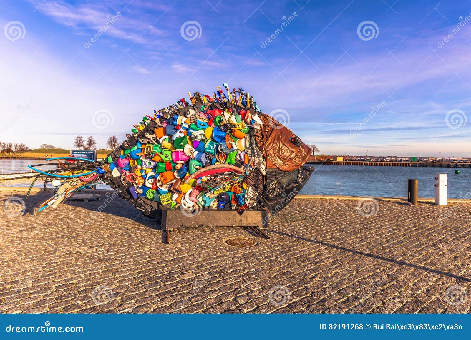 Garbage Fish Sculpture Made Of Trash At Kings Quay Work By Hideaki ...