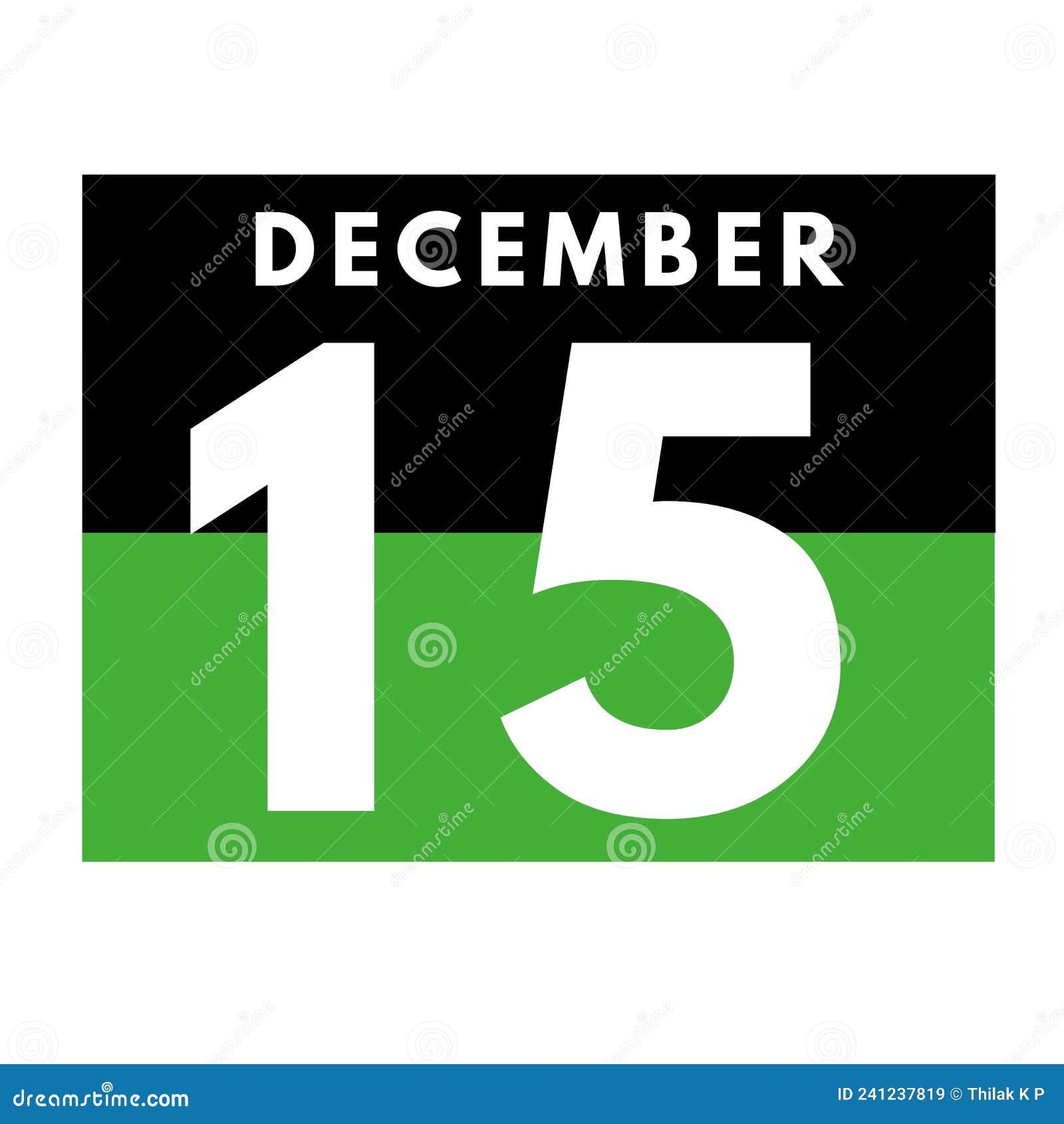 December 15 . Flat daily Calendar Icon .date ,day, Month Stock ...