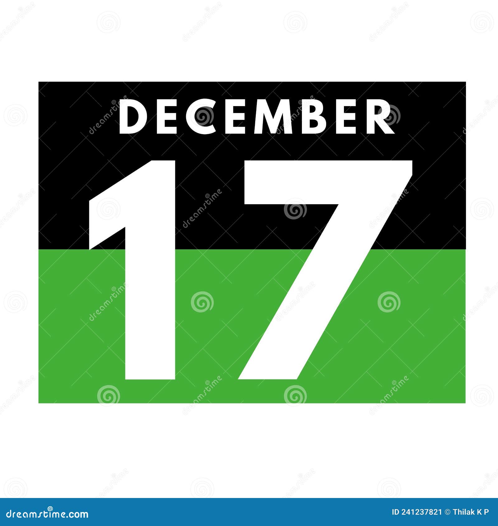 December 17 . Flat daily Calendar Icon .date ,day, Month Stock ...